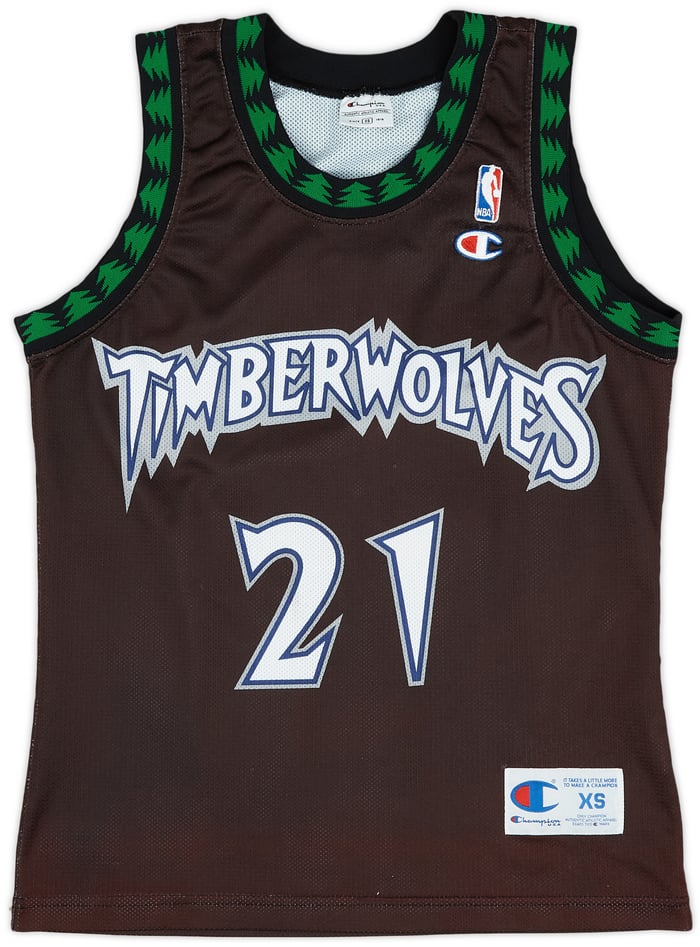 1998-07 Minnesota Timberwolves Garnett #21 Champion Alternate Jersey ...