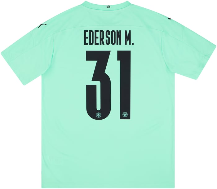 2020-21 Manchester City Player Issue GK Away S/S Shirt Ederson M. #31