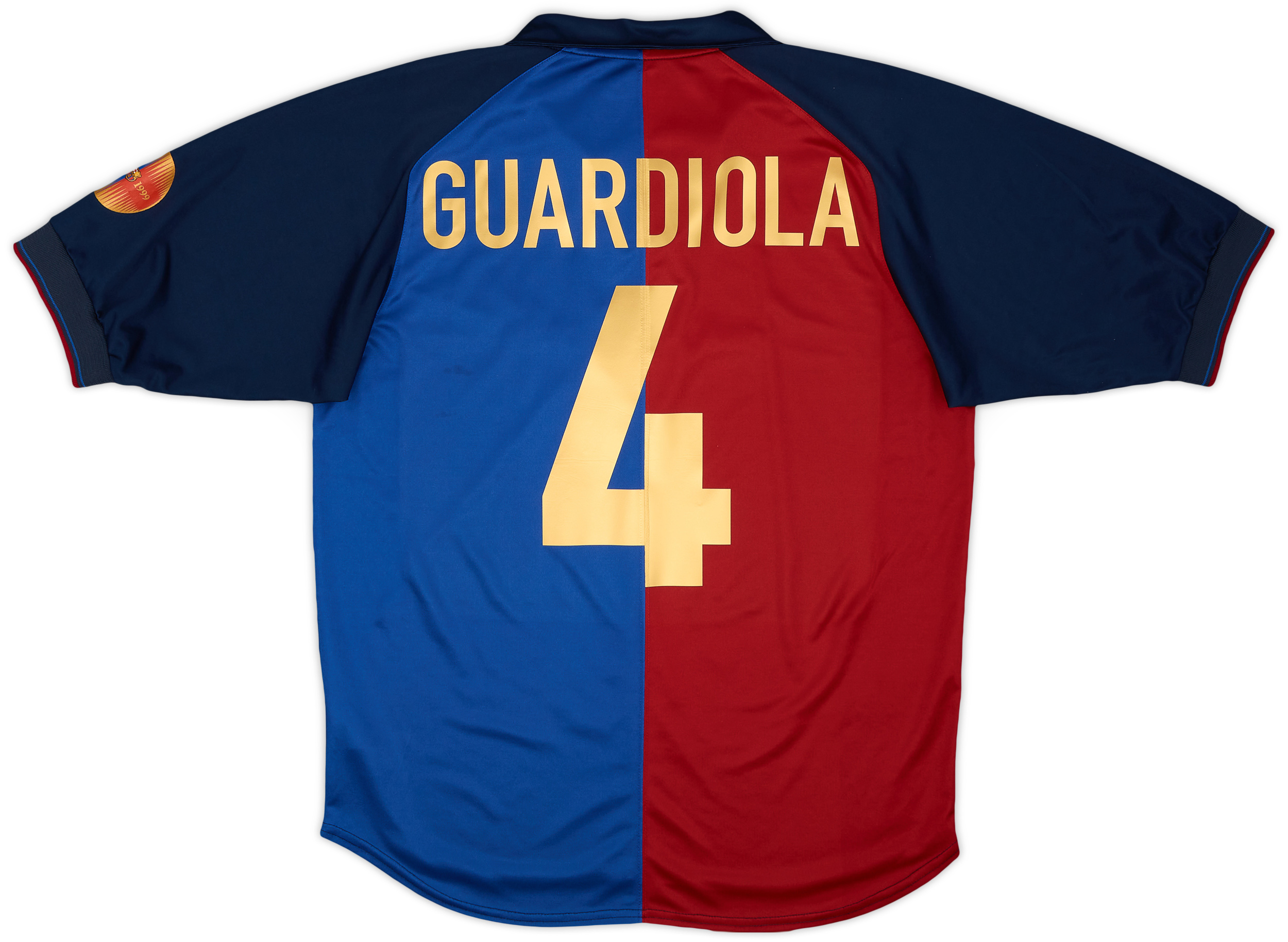 1999-00 Barcelona Centenary Home Shirt Guardiola #4 - 8/10 - (M)