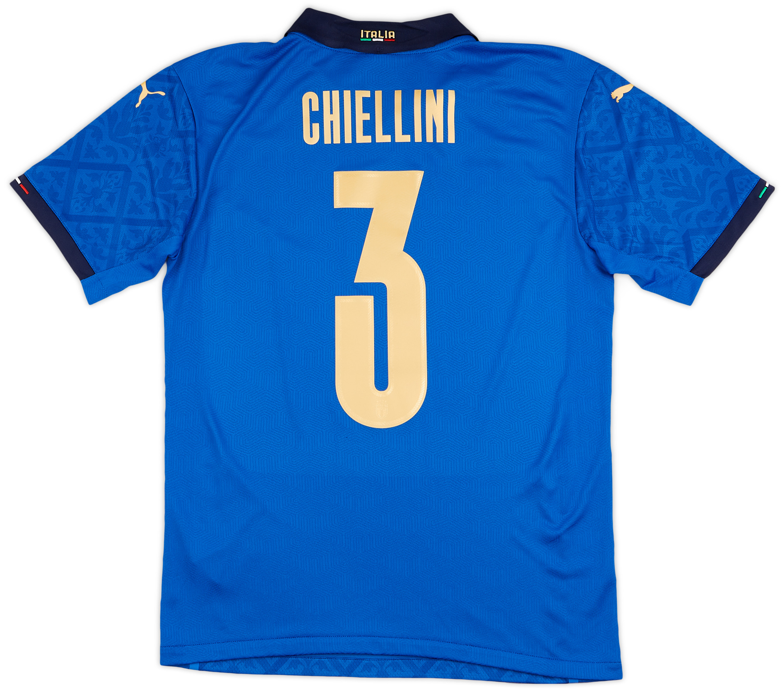 2020-21 Italy Authentic Home Shirt Chiellini #3 (M)