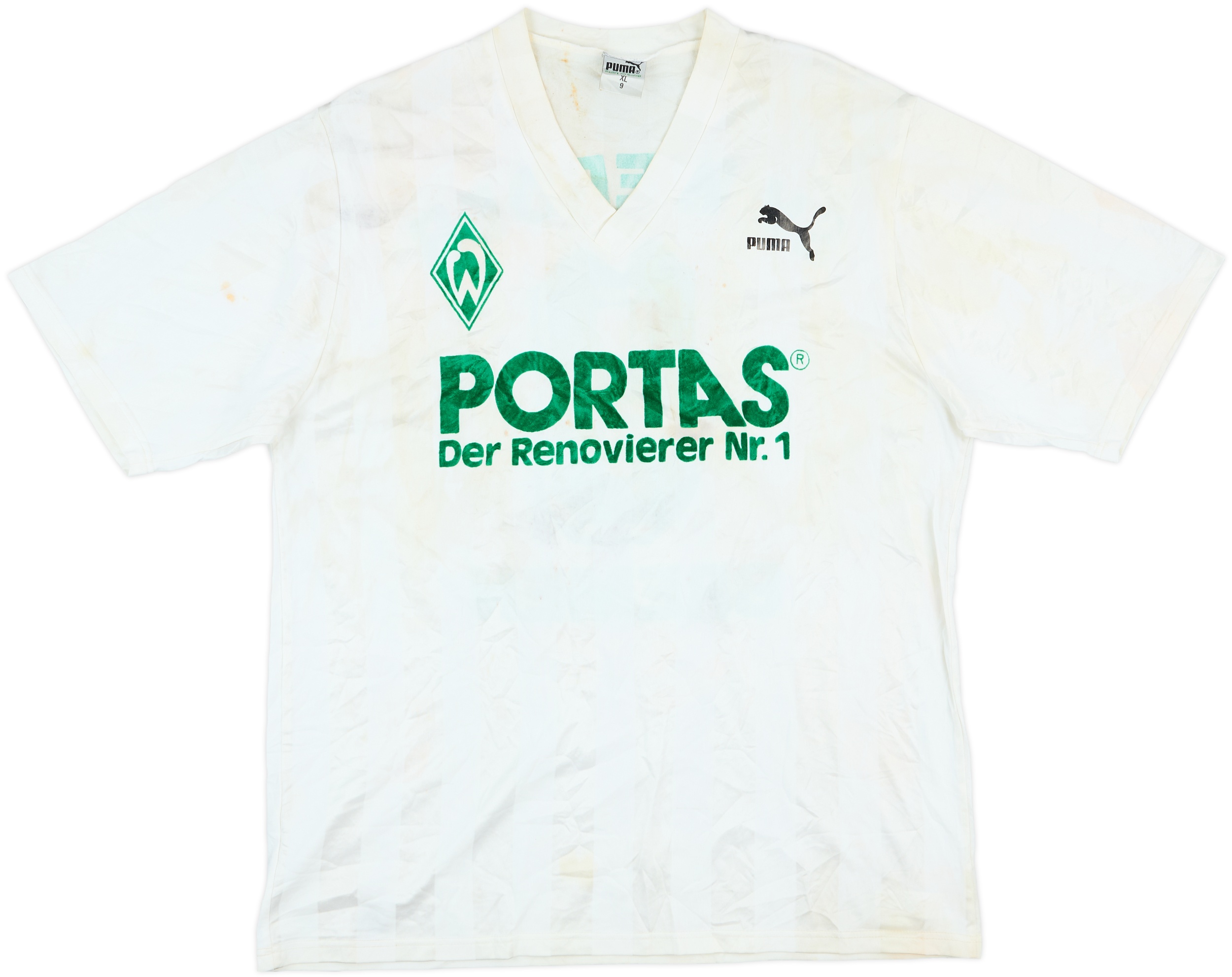 1990-92 Werder Bremen Match Issue Home Shirt #9