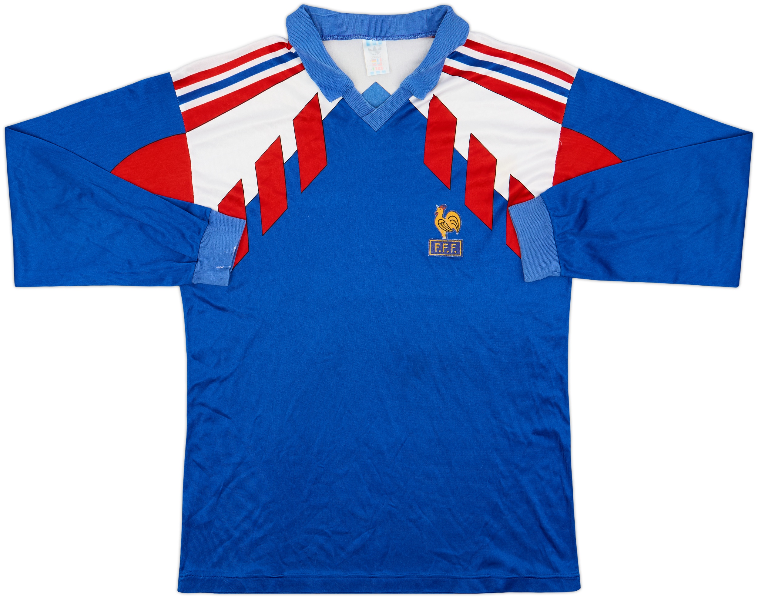 1990-92 France Home L/S Shirt - 4/10 - (L)