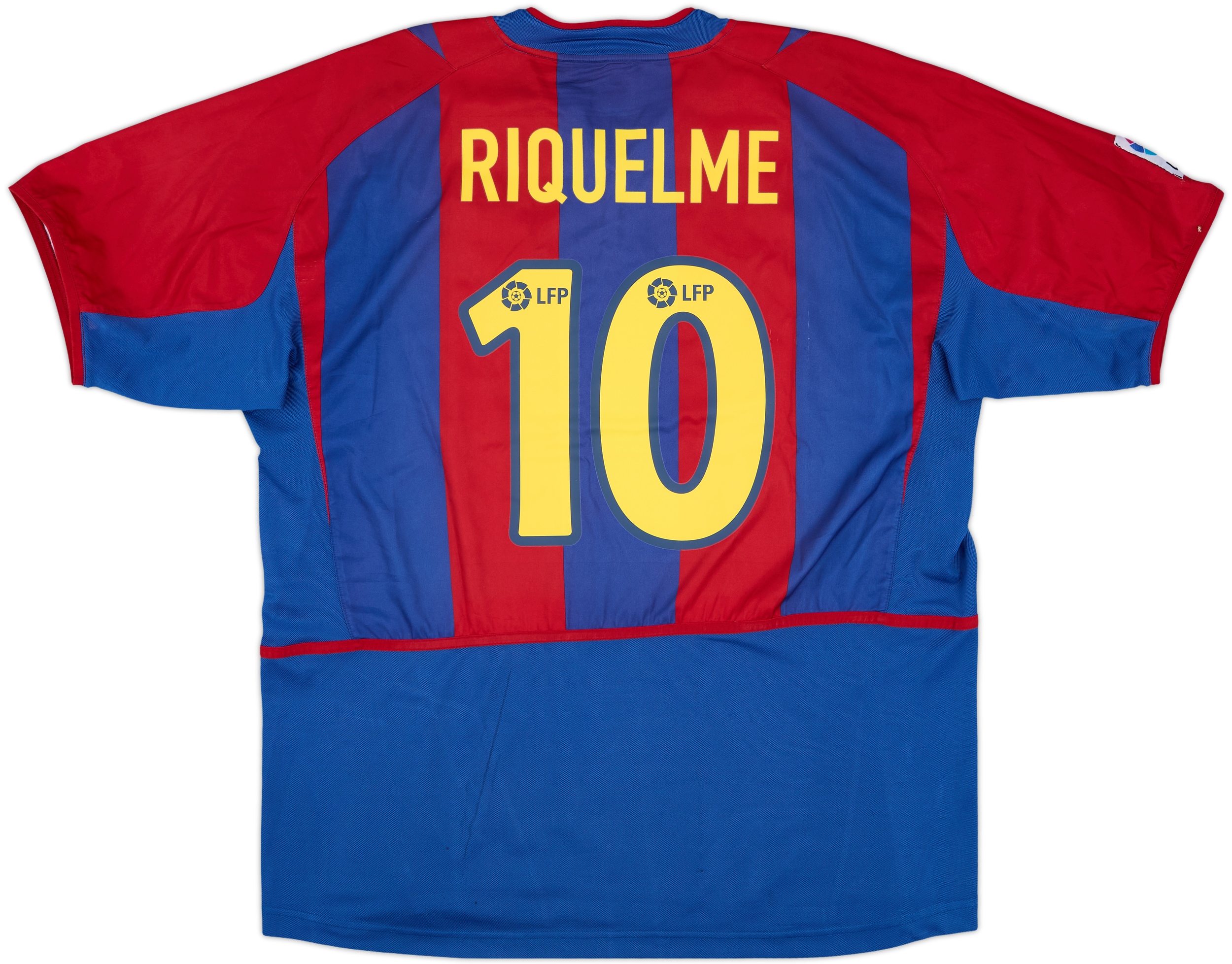 2002-03 Barcelona Home Shirt Riquelme #10 - 8/10 - (XL)