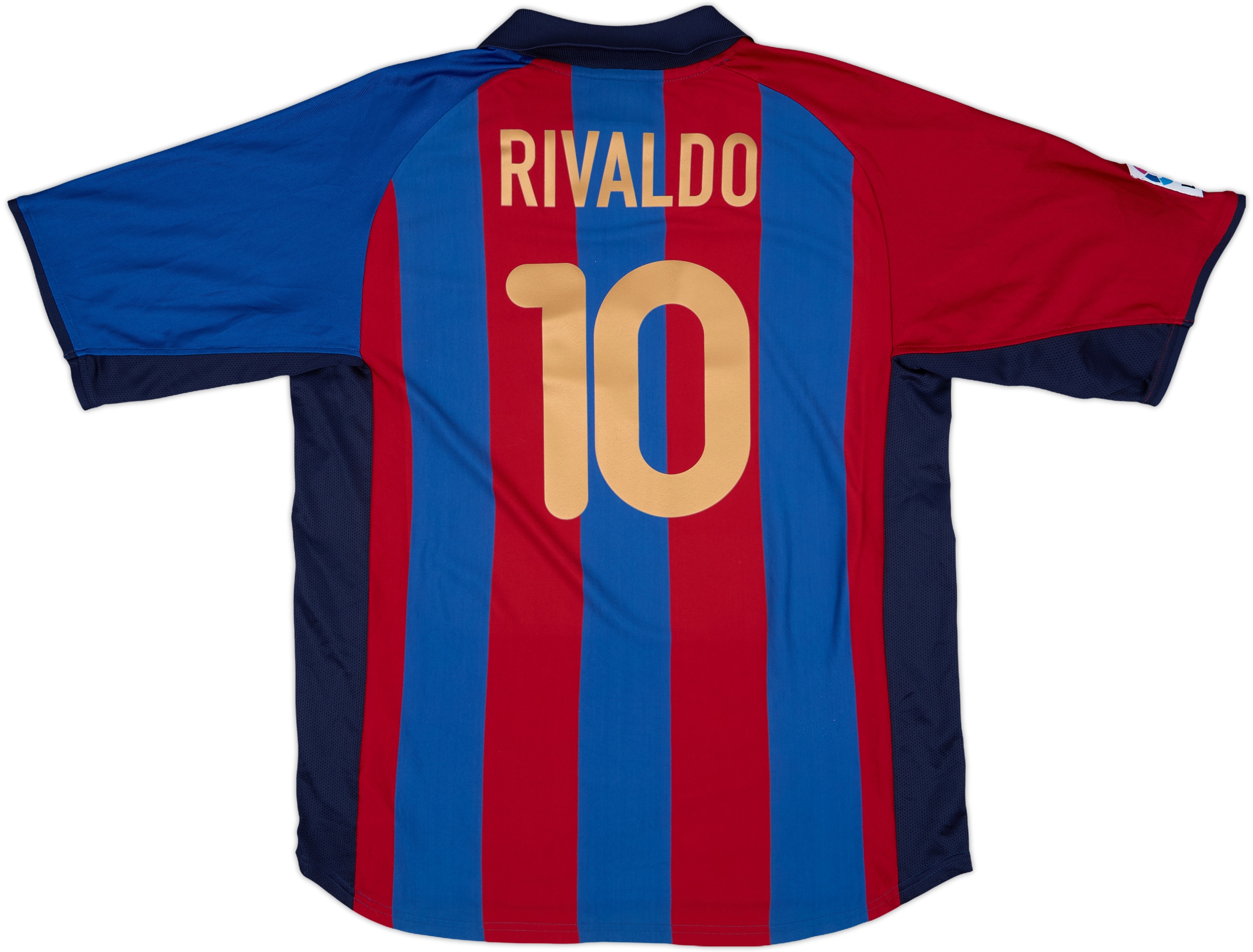 2001-02 Barcelona Home Shirt Rivaldo #10 - 8/10 - (XL)