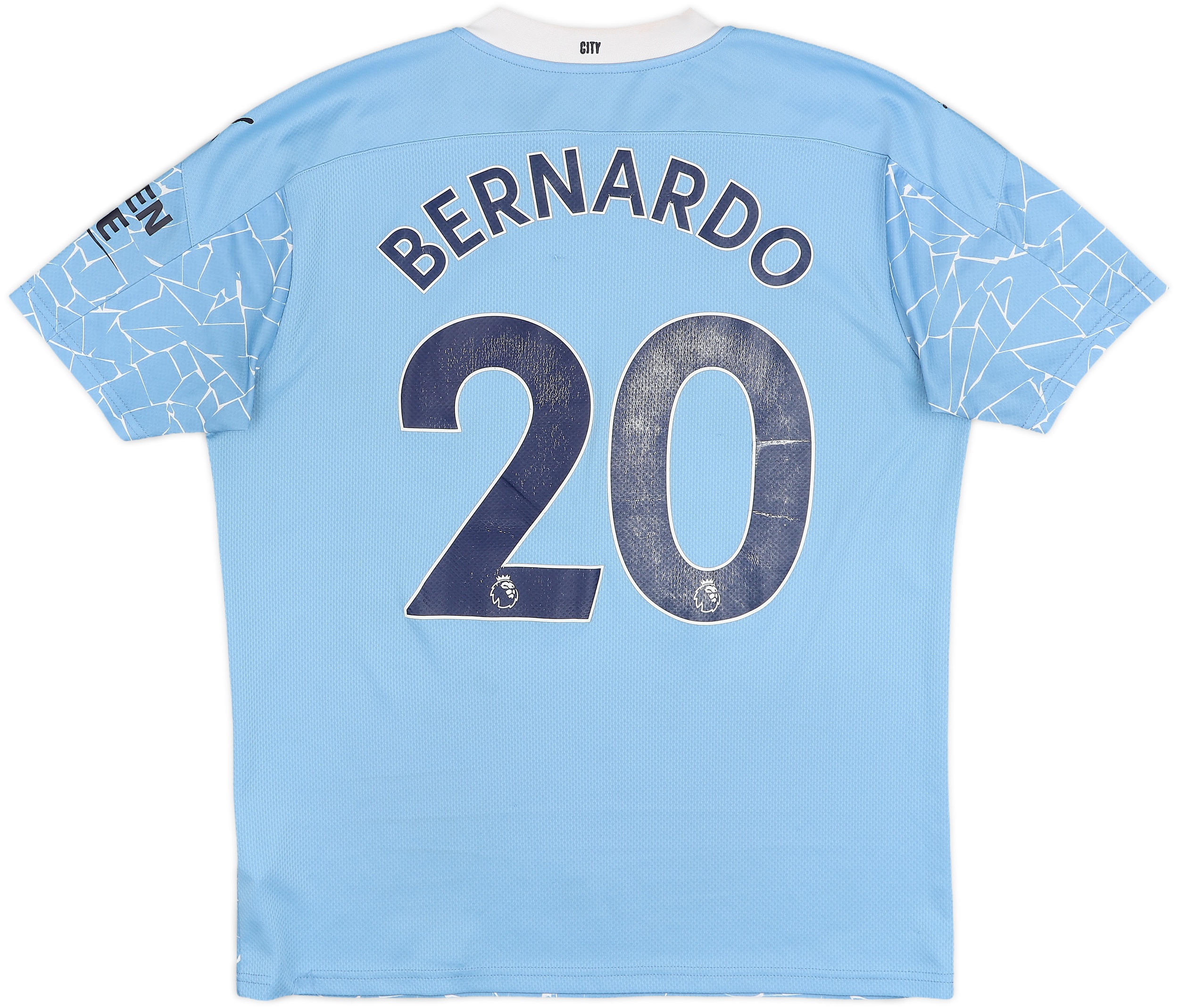 2020-21 Manchester City Home Shirt Bernardo #20 - 5/10 - (L)
