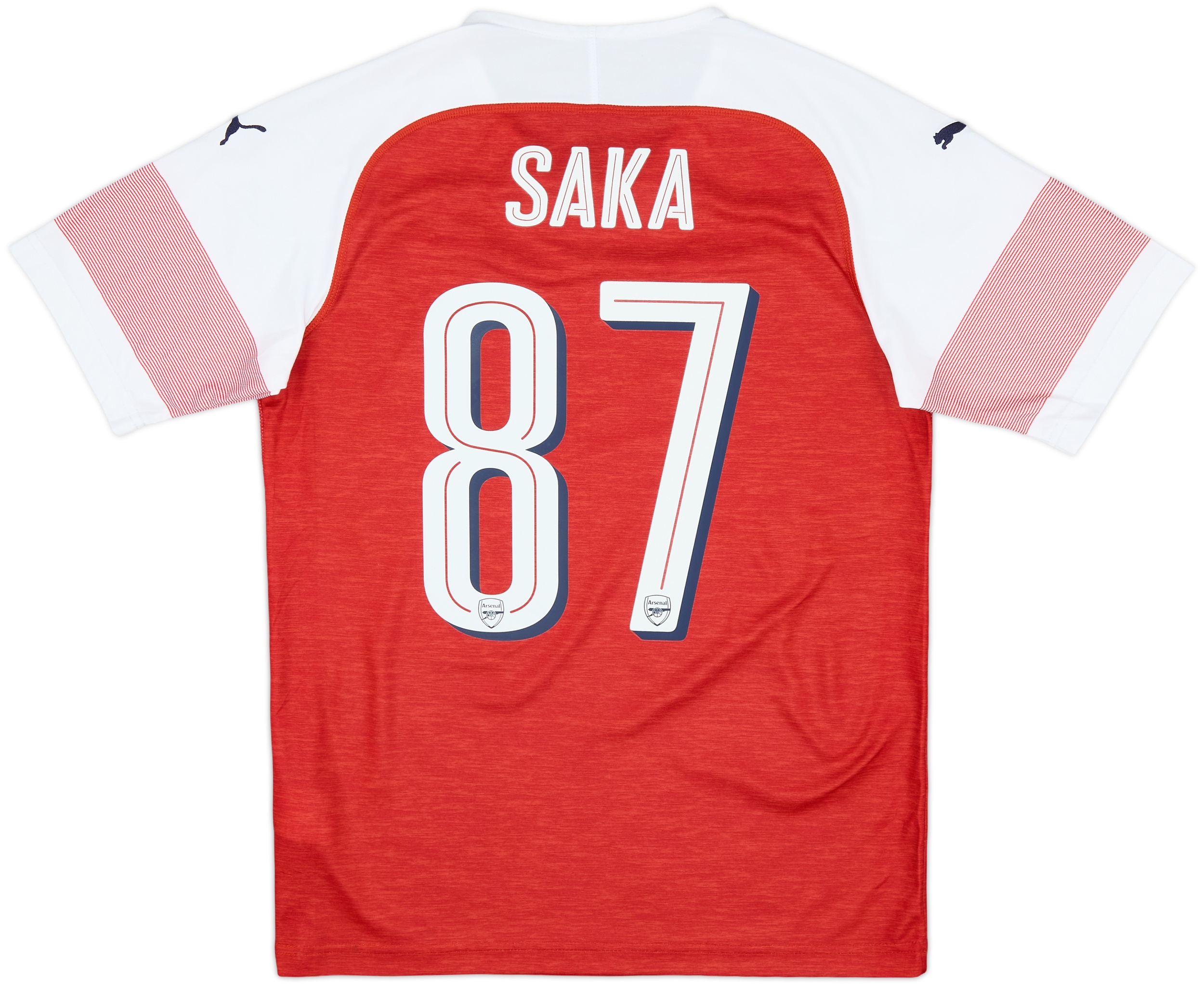 2018-19 Arsenal Home Shirt Saka #87 - 10/10 - (S)