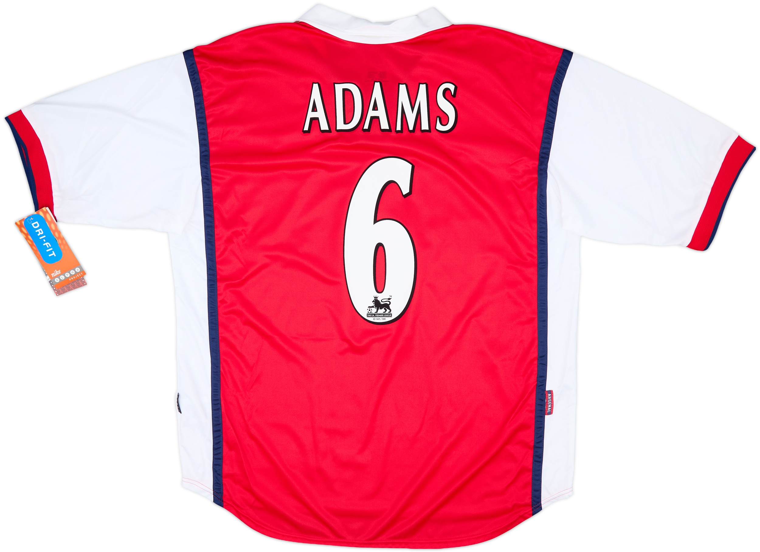 1999-00 Arsenal Home Shirt Adams #6 (XL)