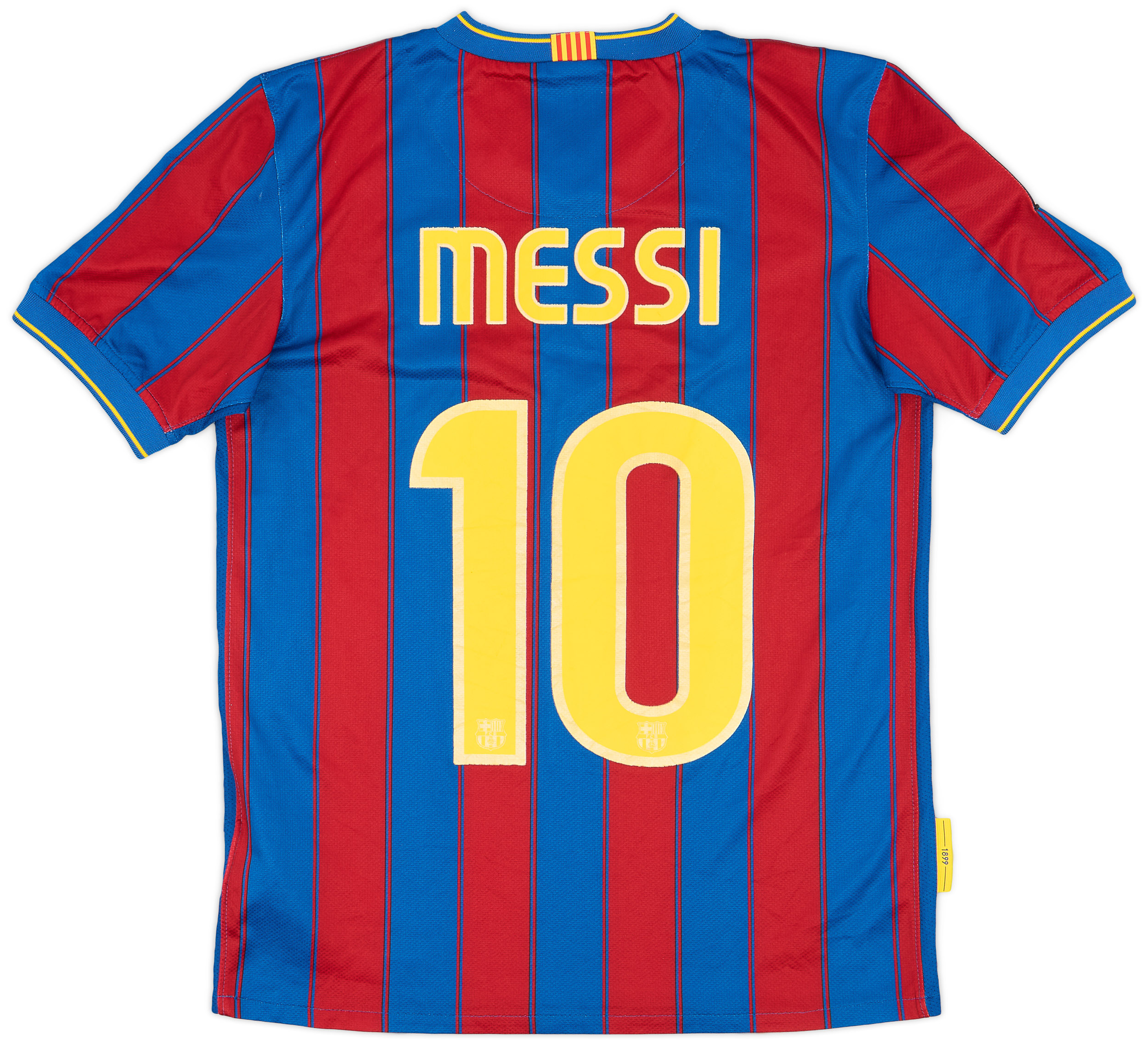 2009-10 Barcelona Home Shirt Messi #10 - 9/10 - (XL.Boys)
