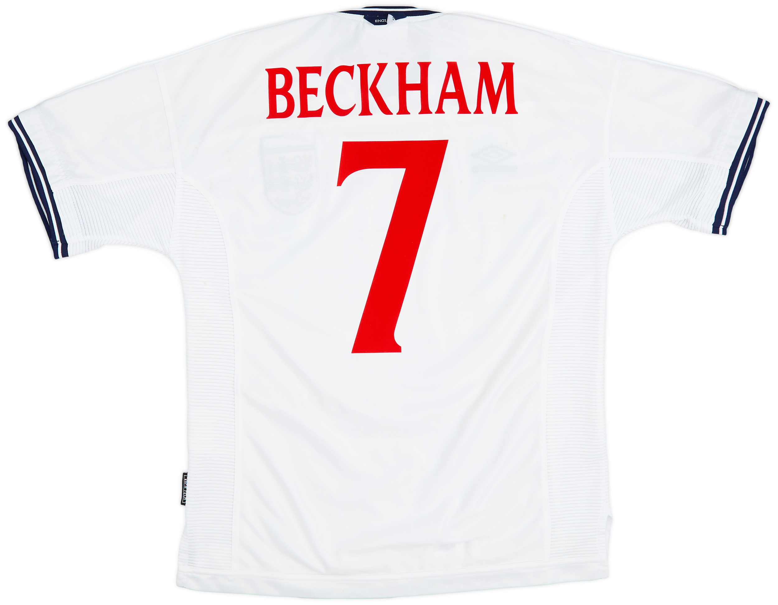 1999-01 England Home Shirt Beckham #7 - 7/10 - (M)