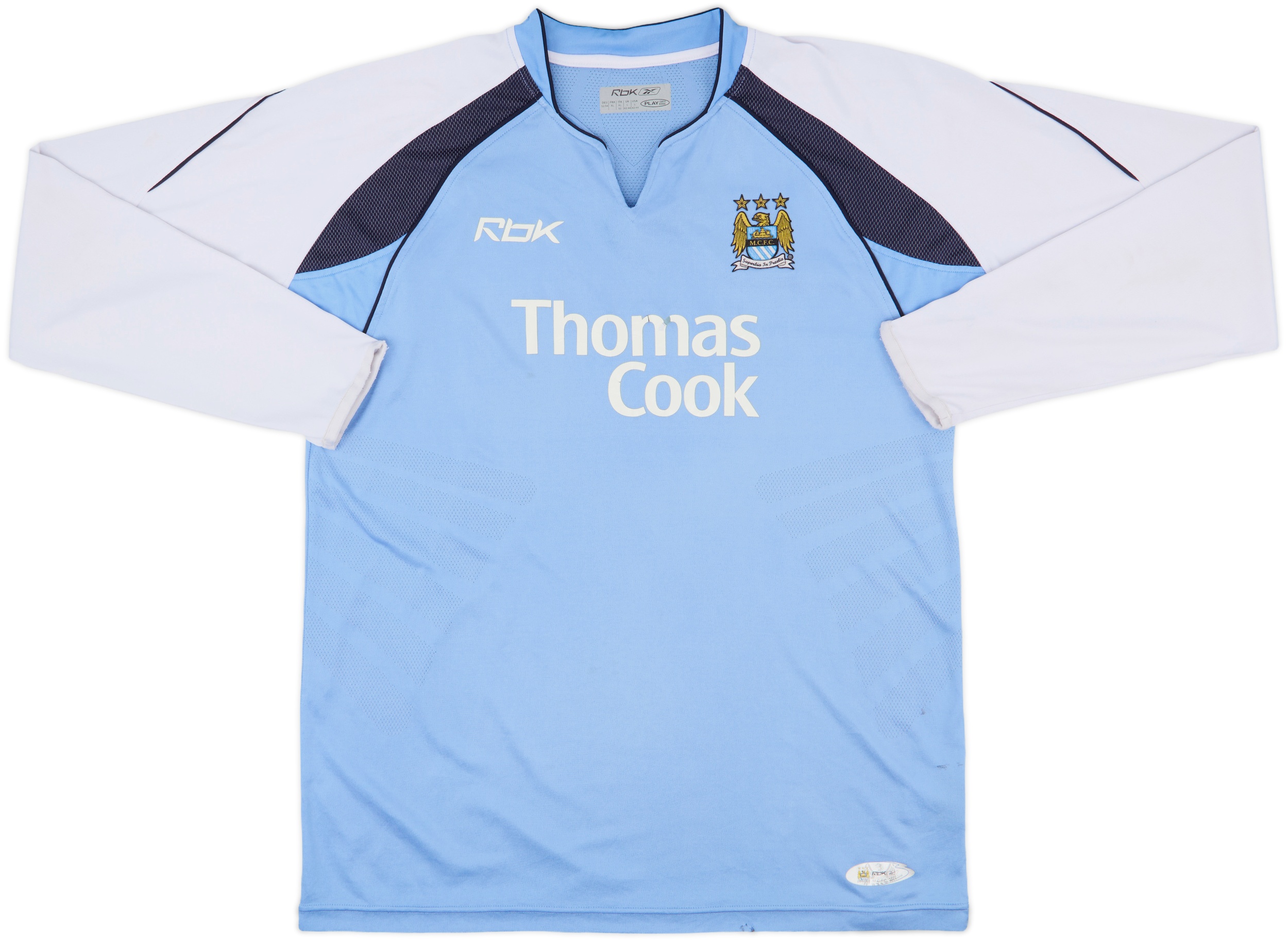 2006-07 Manchester City Home L/S Shirt - 5/10 - (L)