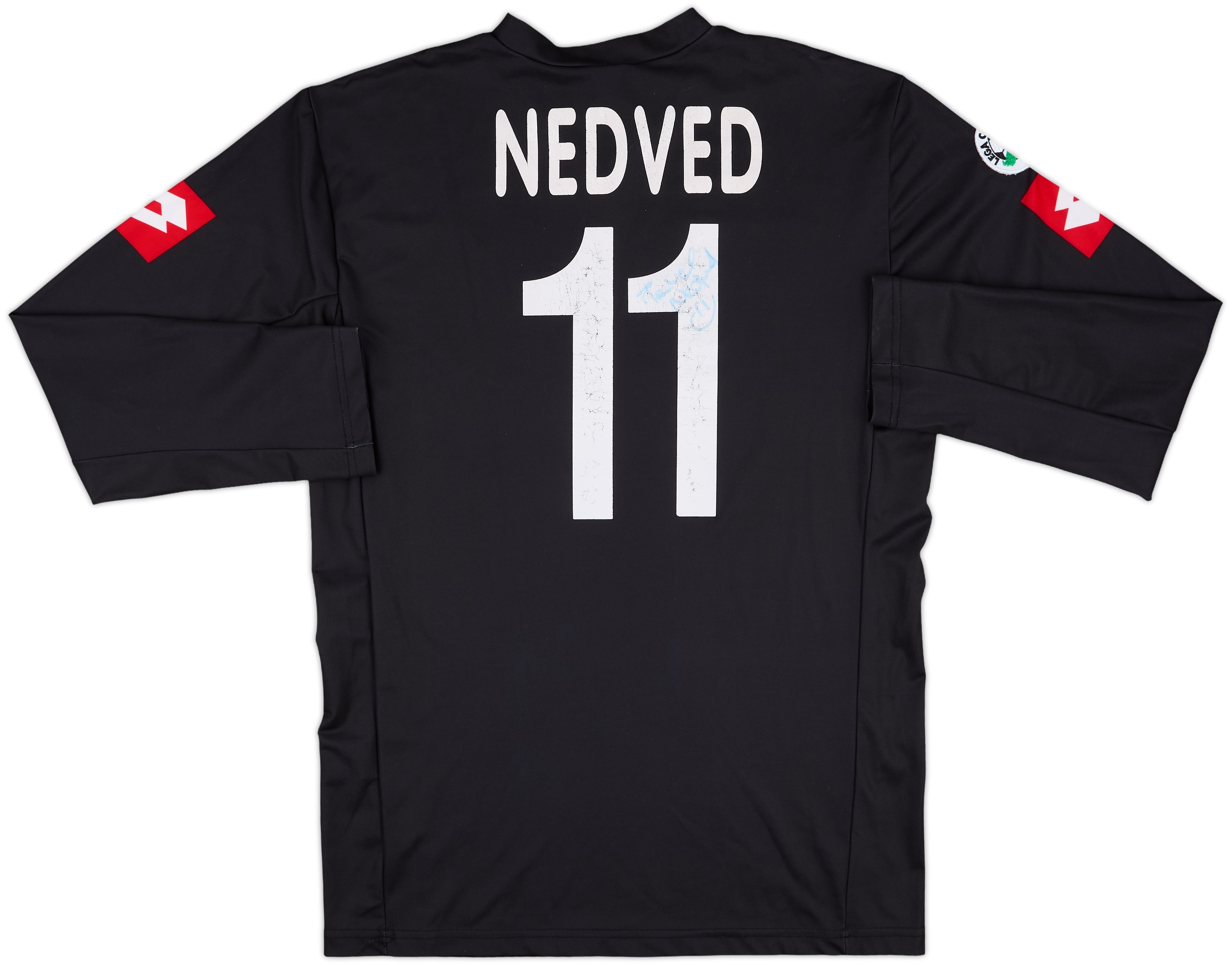 2001-02 Juventus Player Issue Signed Away L/S Shirt Nedved #11 - 6/10 ...