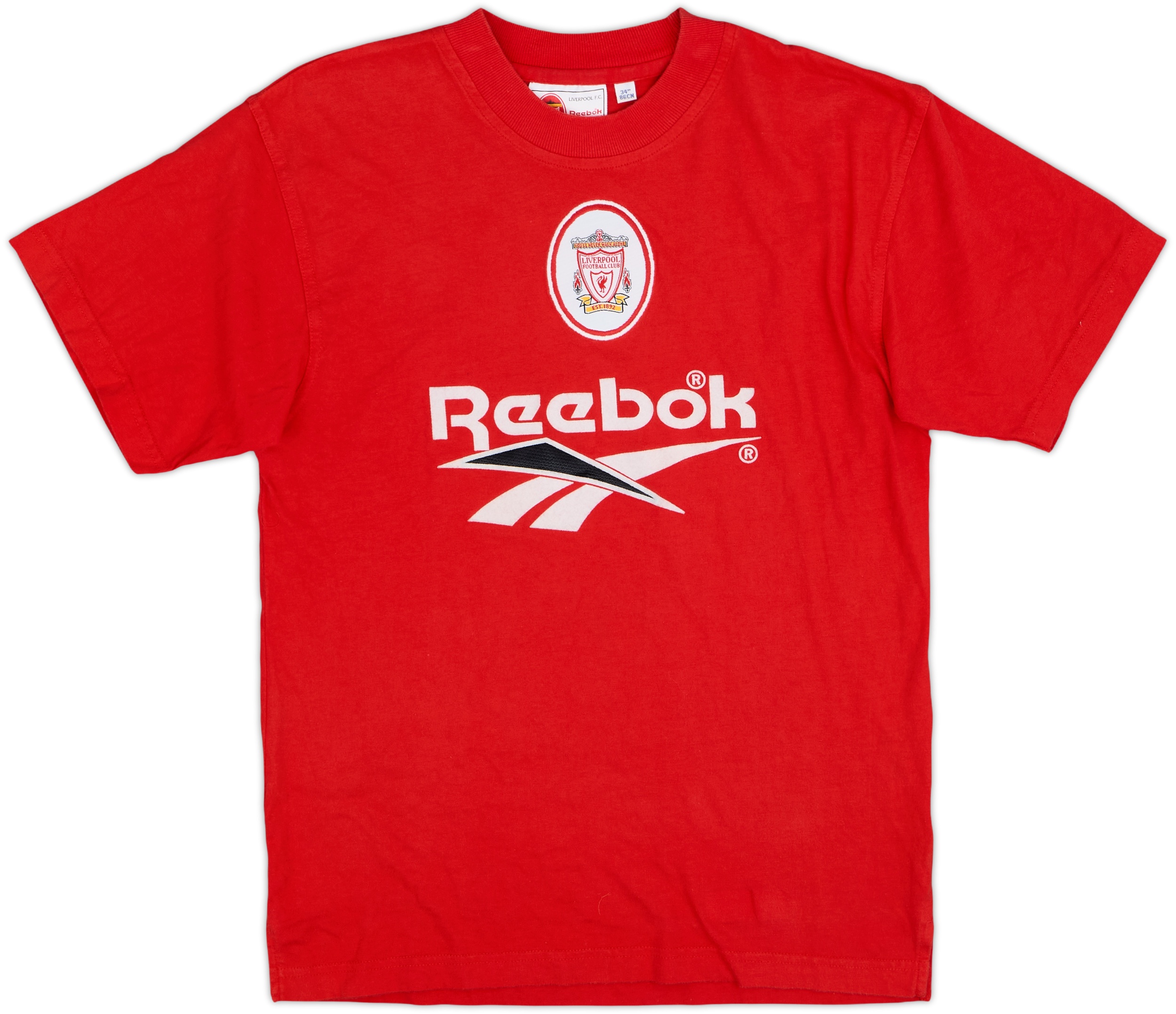1996-98 Liverpool Reebok Cotton Tee - 9/10 - (S)
