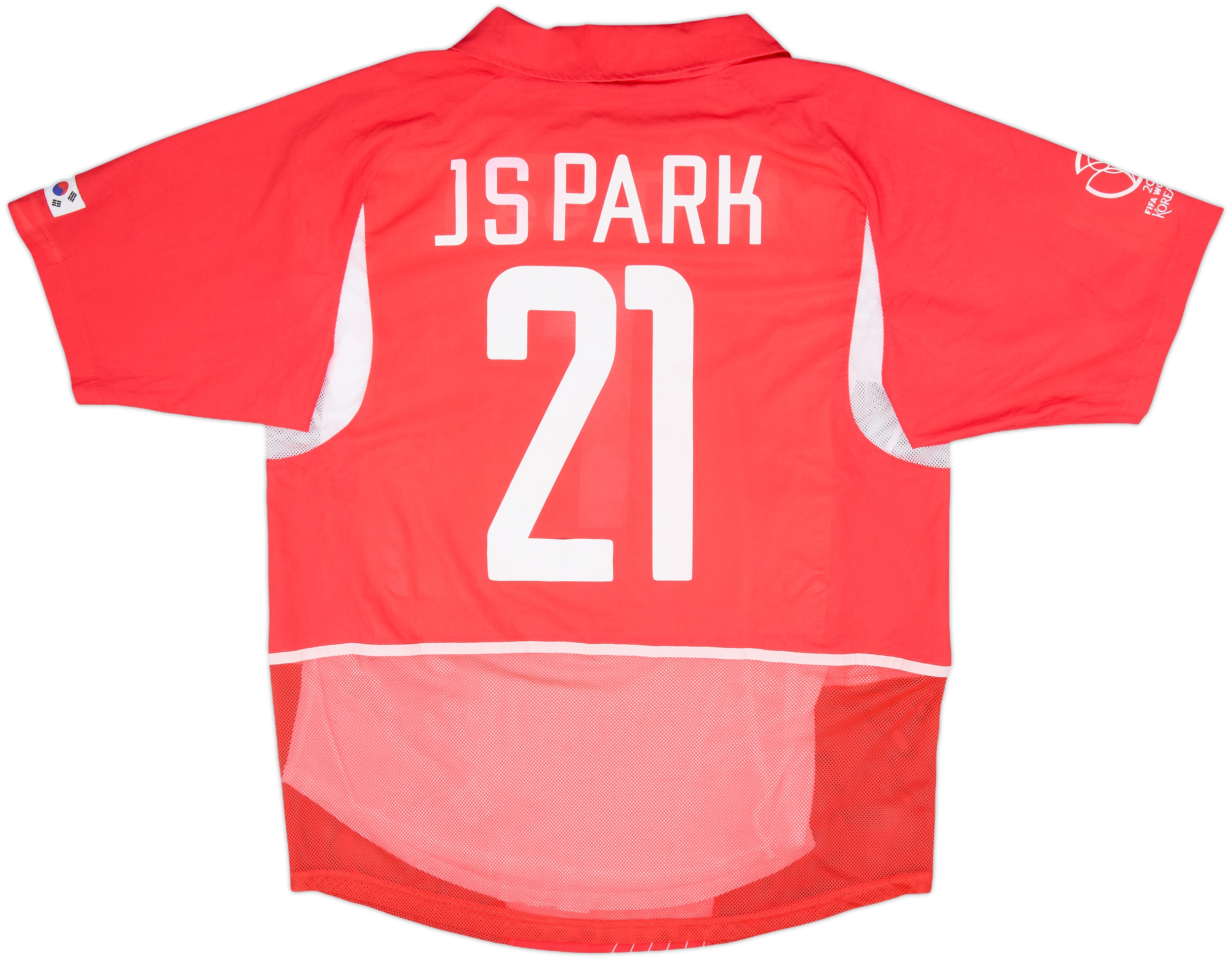 2002-03 South Korea Player Issue Home Shirt J.S.Park #21 - 9/10 - (L)