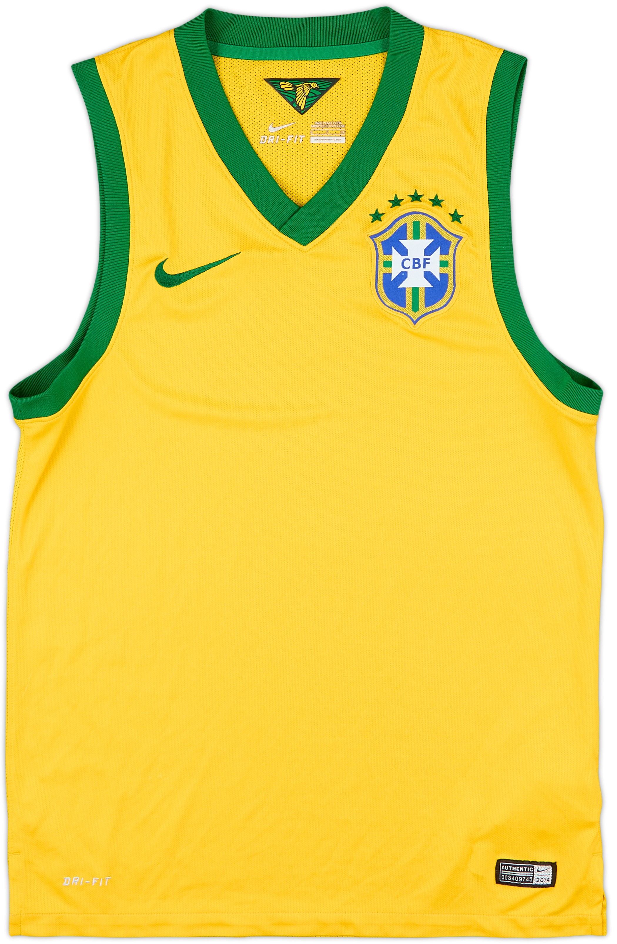 2014-15 Brazil Nike Training Vest - 7/10 - (S)
