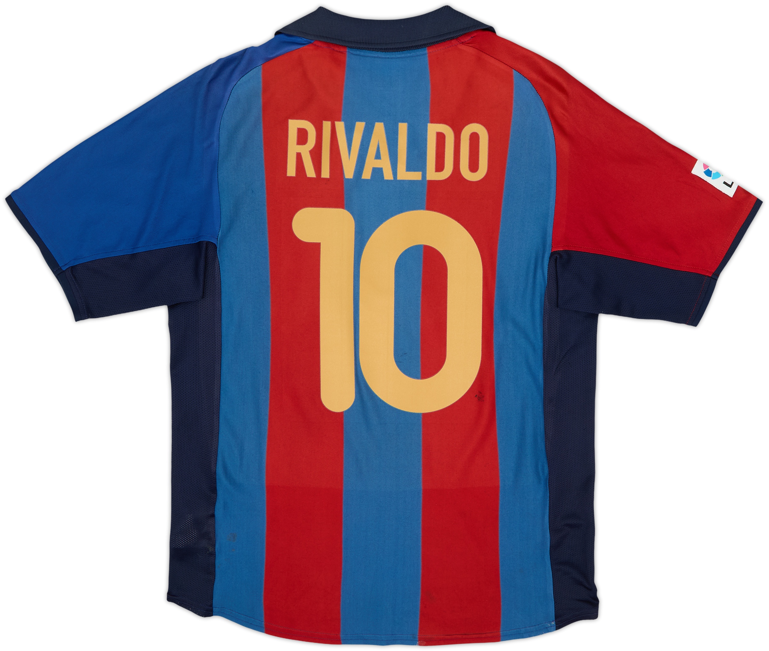 2001-02 Barcelona Home Shirt Rivaldo #10 - 6/10 - (S)