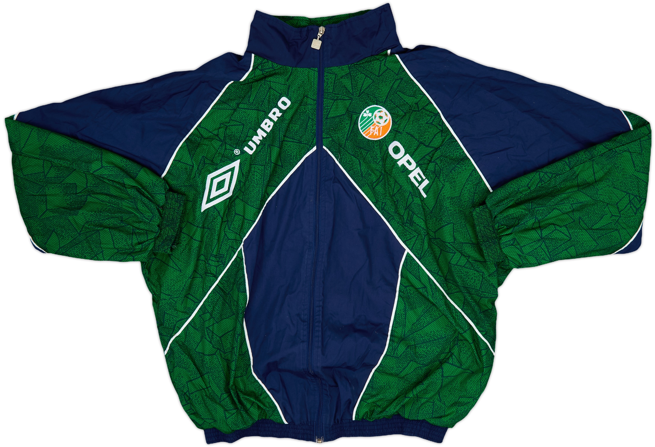 1995-96 Ireland Player Issue Umbro Track Jacket - 8/10 - (XXL)