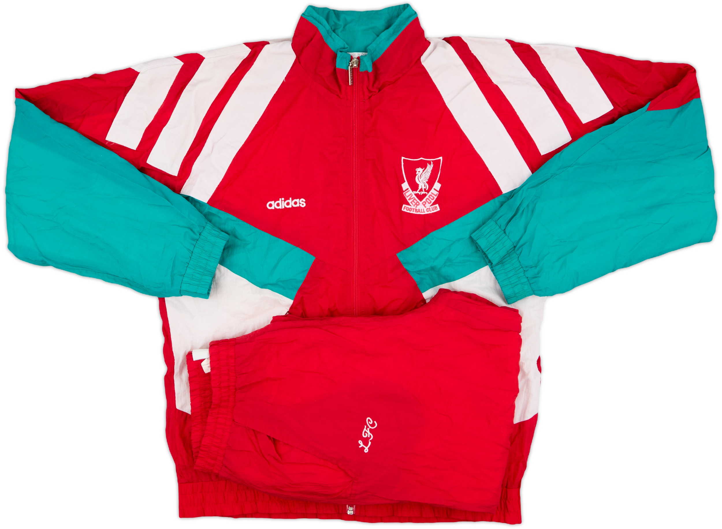 1992-93 Liverpool adidas Centenary Tracksuit - 6/10 - (S)