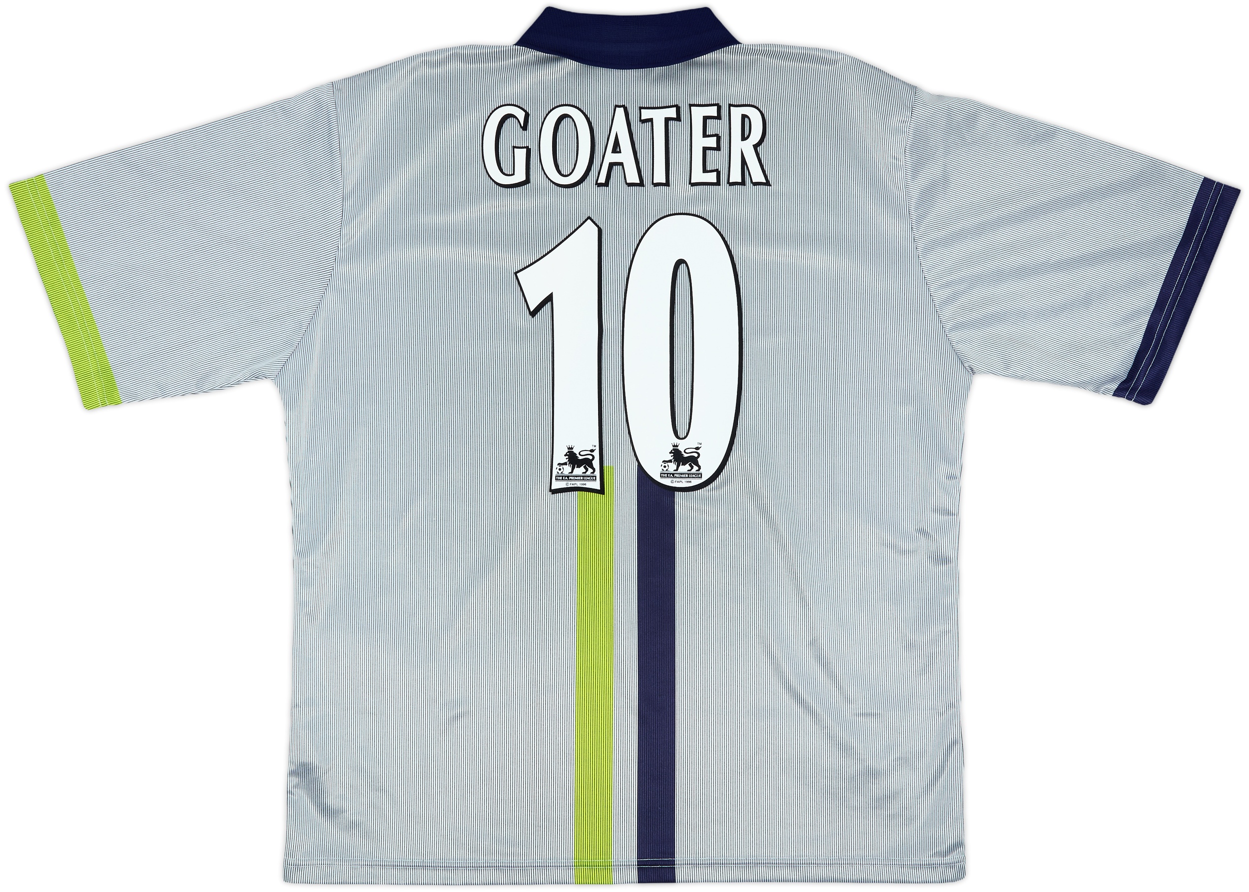 2000-02 Manchester City Away Shirt Goater #10 - 9/10 - (L)