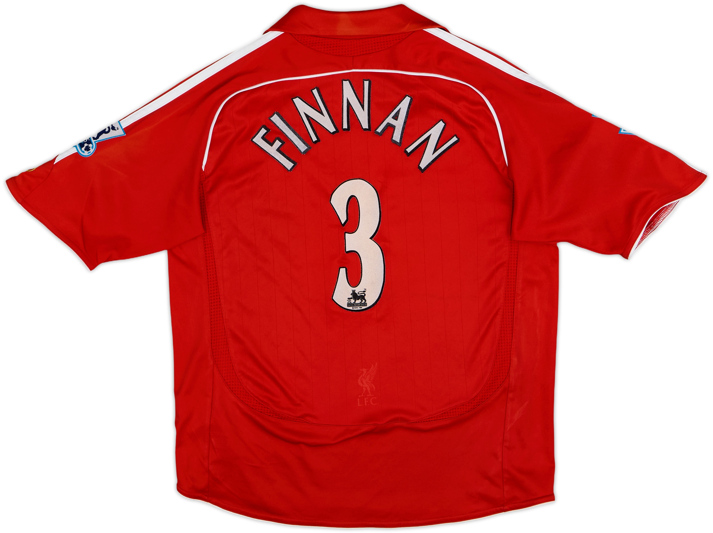 2006-08 Liverpool Home Shirt Finnan #3 - 6/10 - (M.Boys)