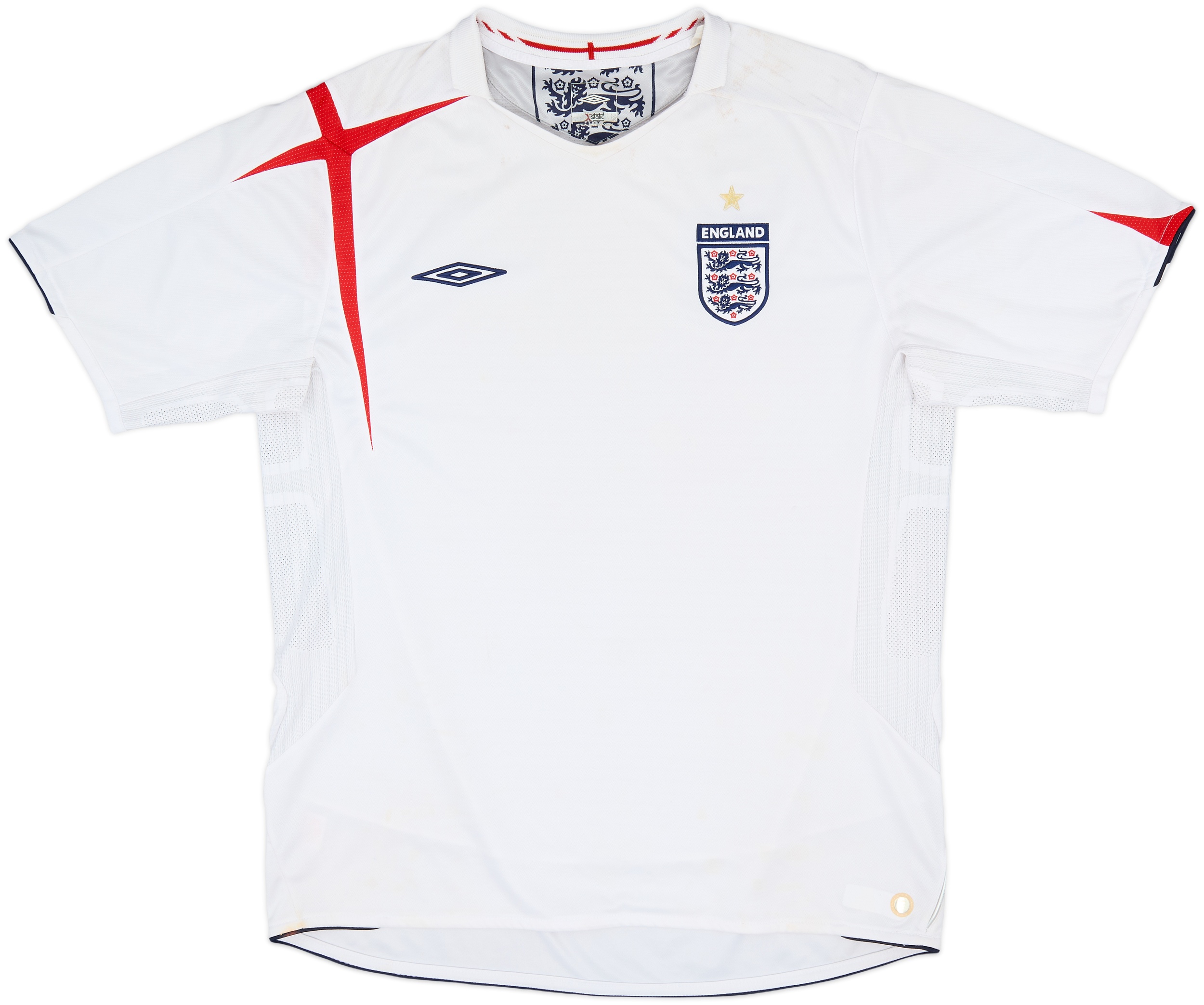 2005-07 England Home Shirt - 5/10 - (XL)