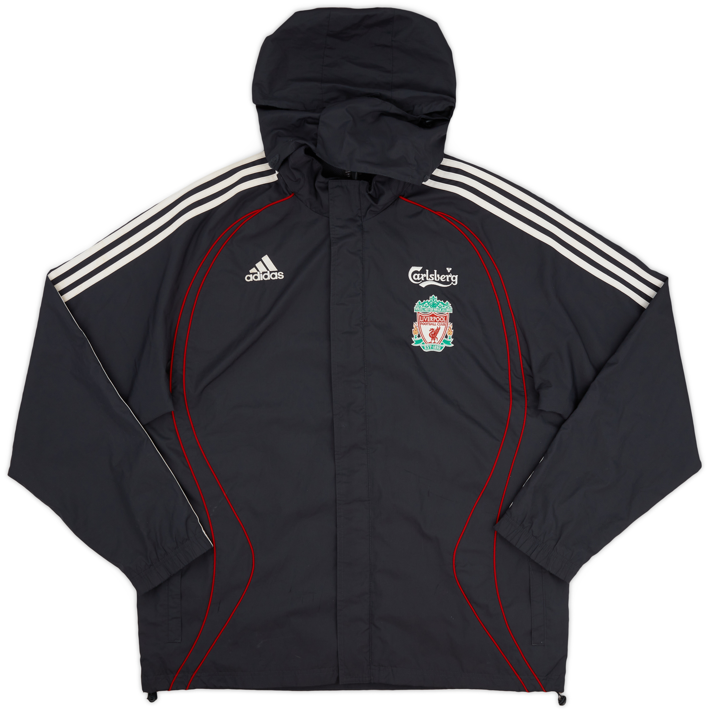 2006-07 Liverpool adidas Hooded Rain Jacket - 7/10 - (L)