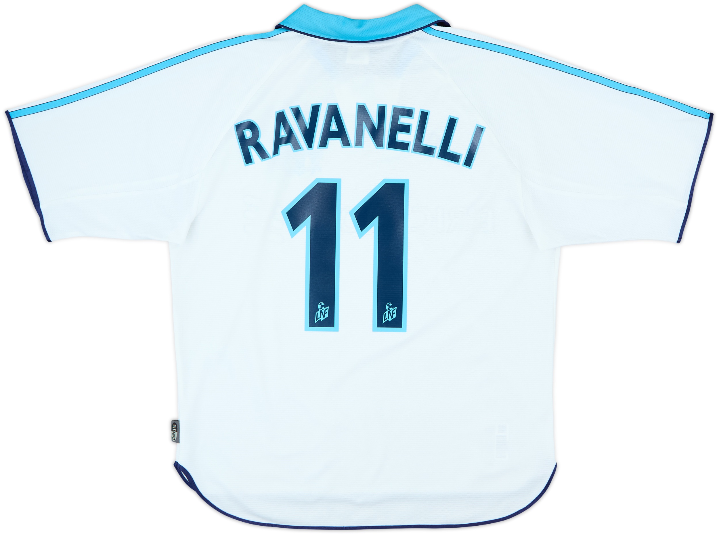 1999-00 Olympique Marseille Home Shirt Ravanelli #11 - 8/10 - (M)