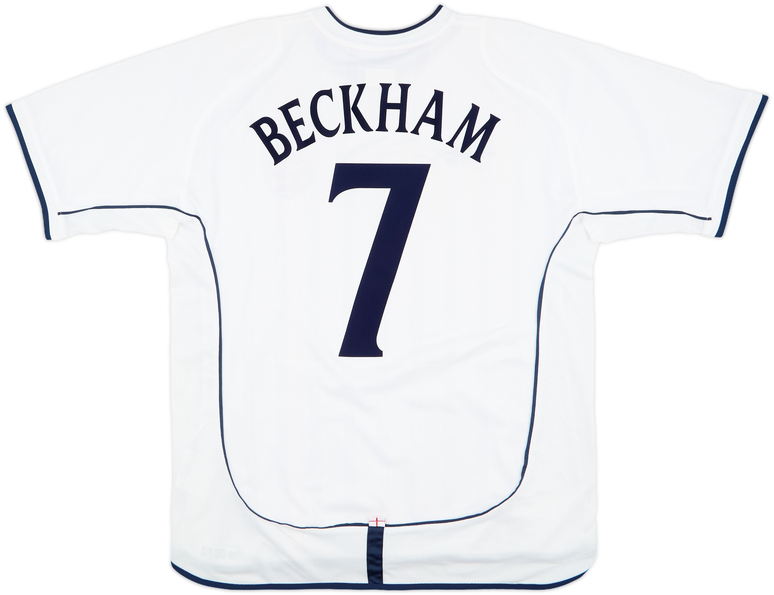2001-03 England Home Shirt Beckham #7 - 6/10 - (L)