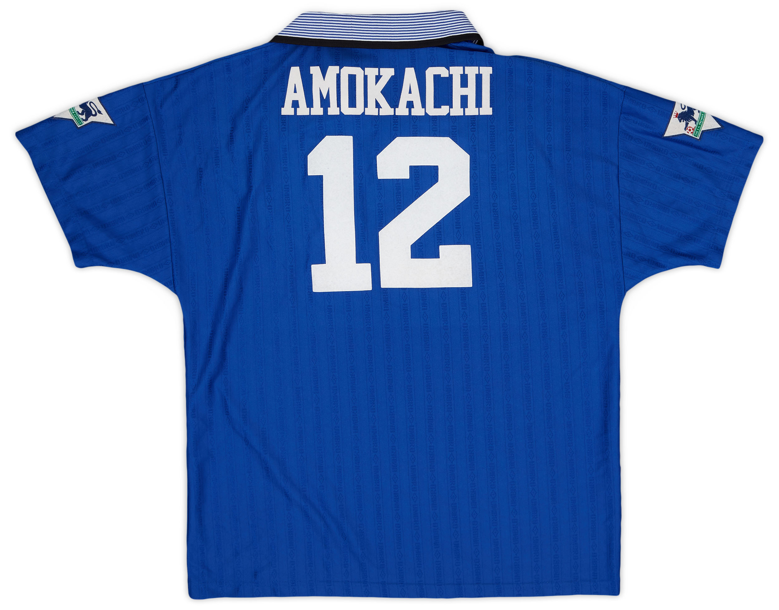 1995-97 Everton Home Shirt Amokachi #12 - 8/10 - (L)
