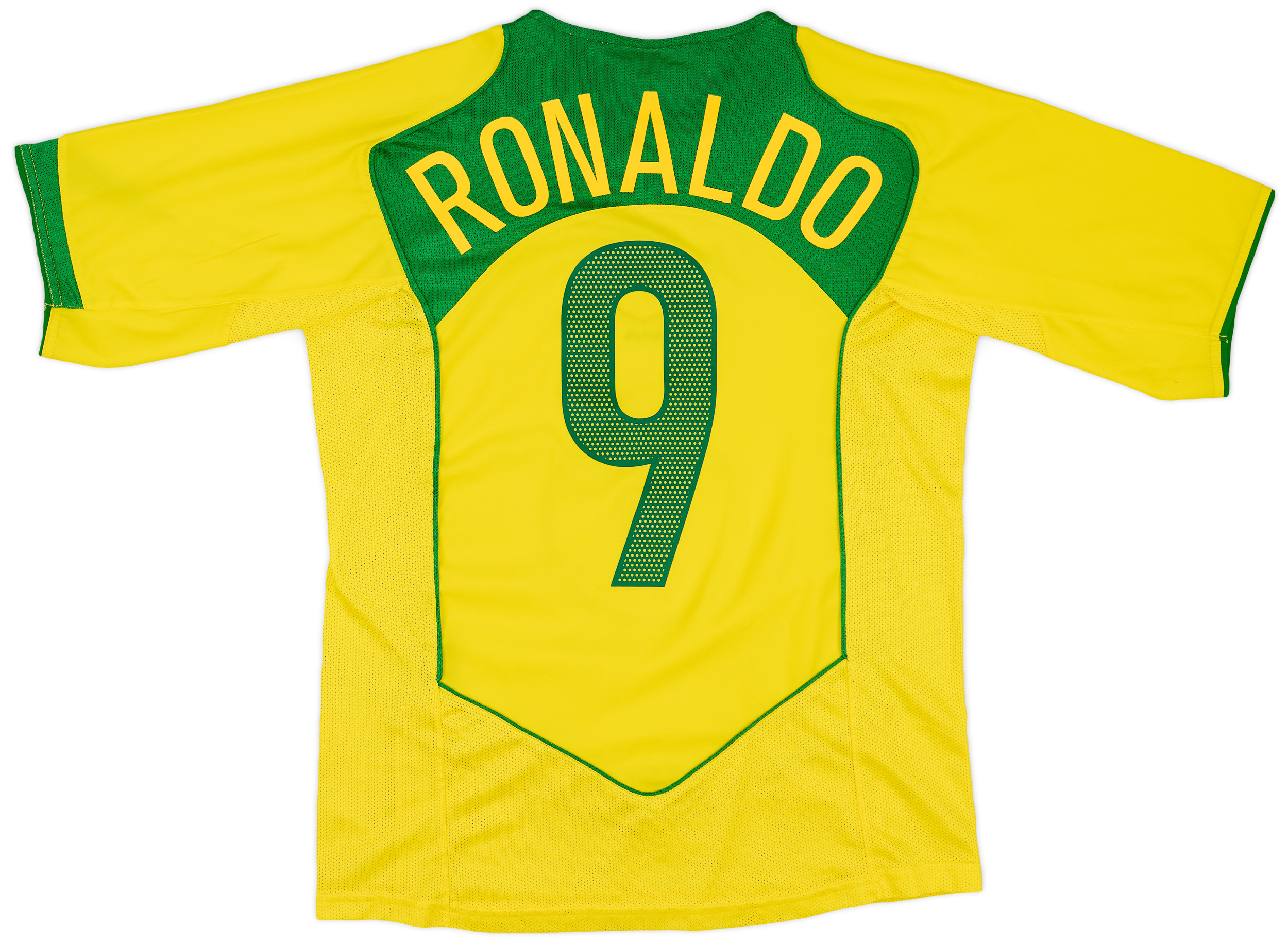 2004-06 Brazil Home Shirt Ronaldo #9 - 8/10 - (S)