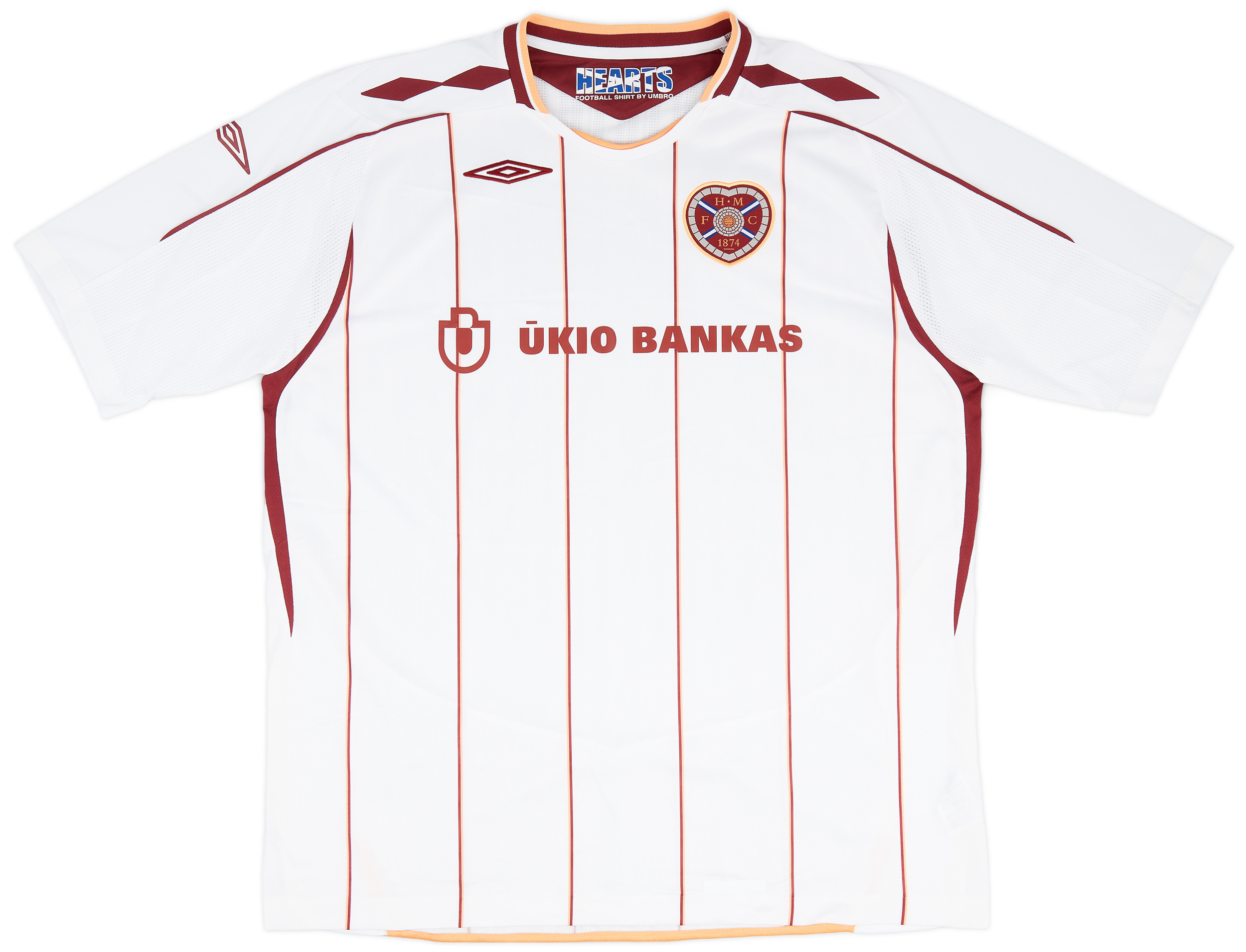 2007-08 Hearts Away Shirt - 9/10 - (XXL)