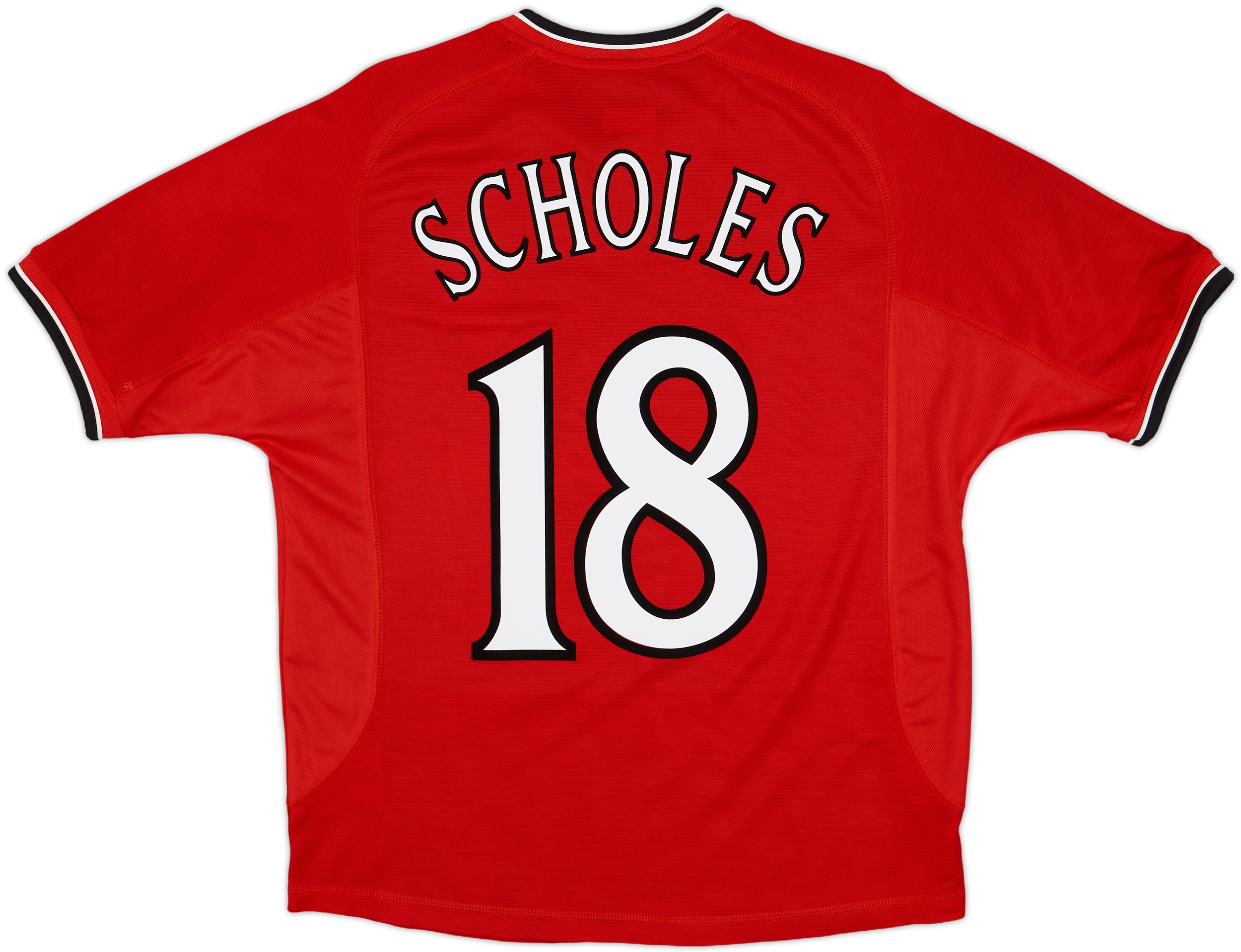 2000-02 Manchester United Home Shirt Scholes #8 - 10/10 - (XL.Boys)