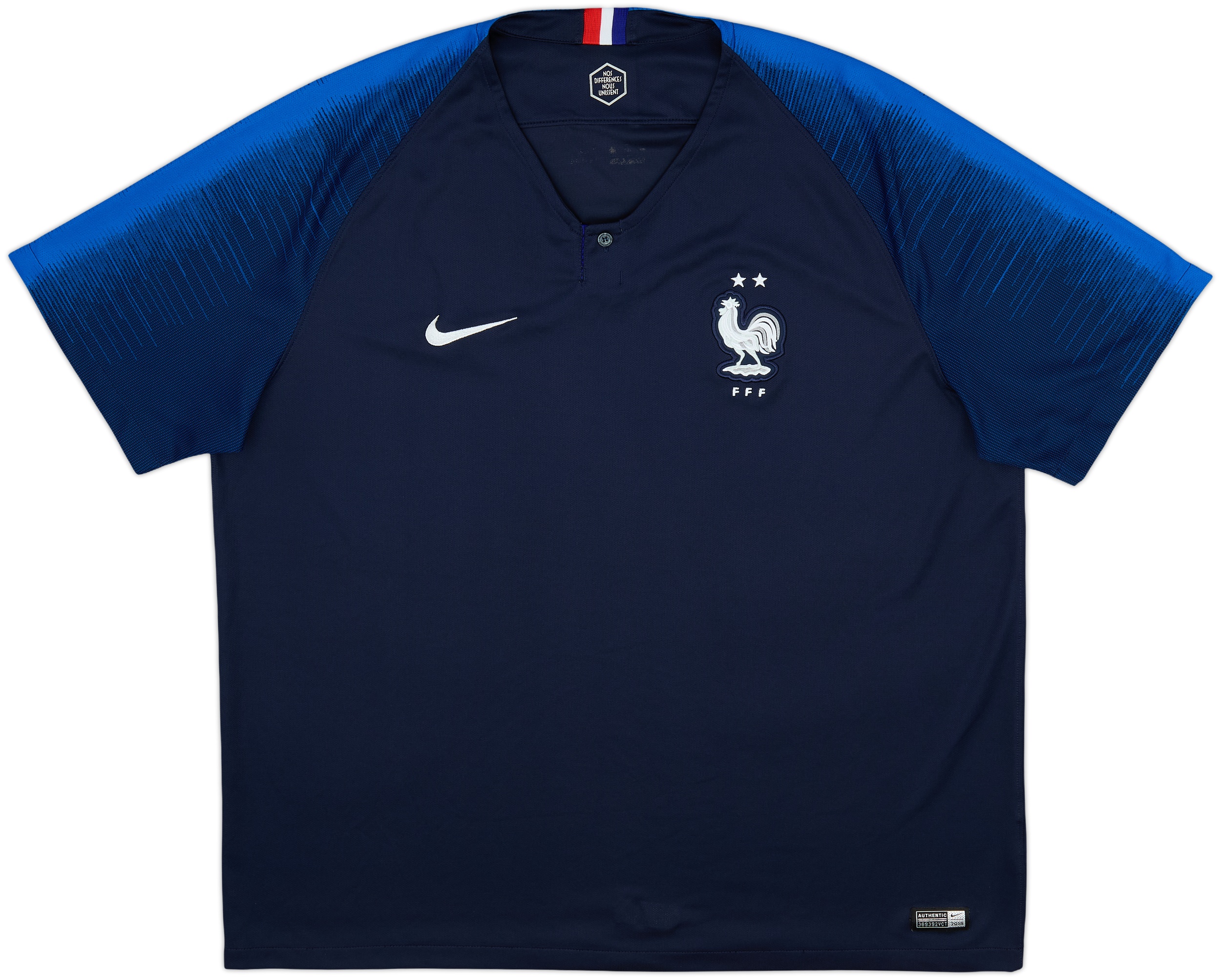2018 France Home Shirt - 9/10 - (XXL)