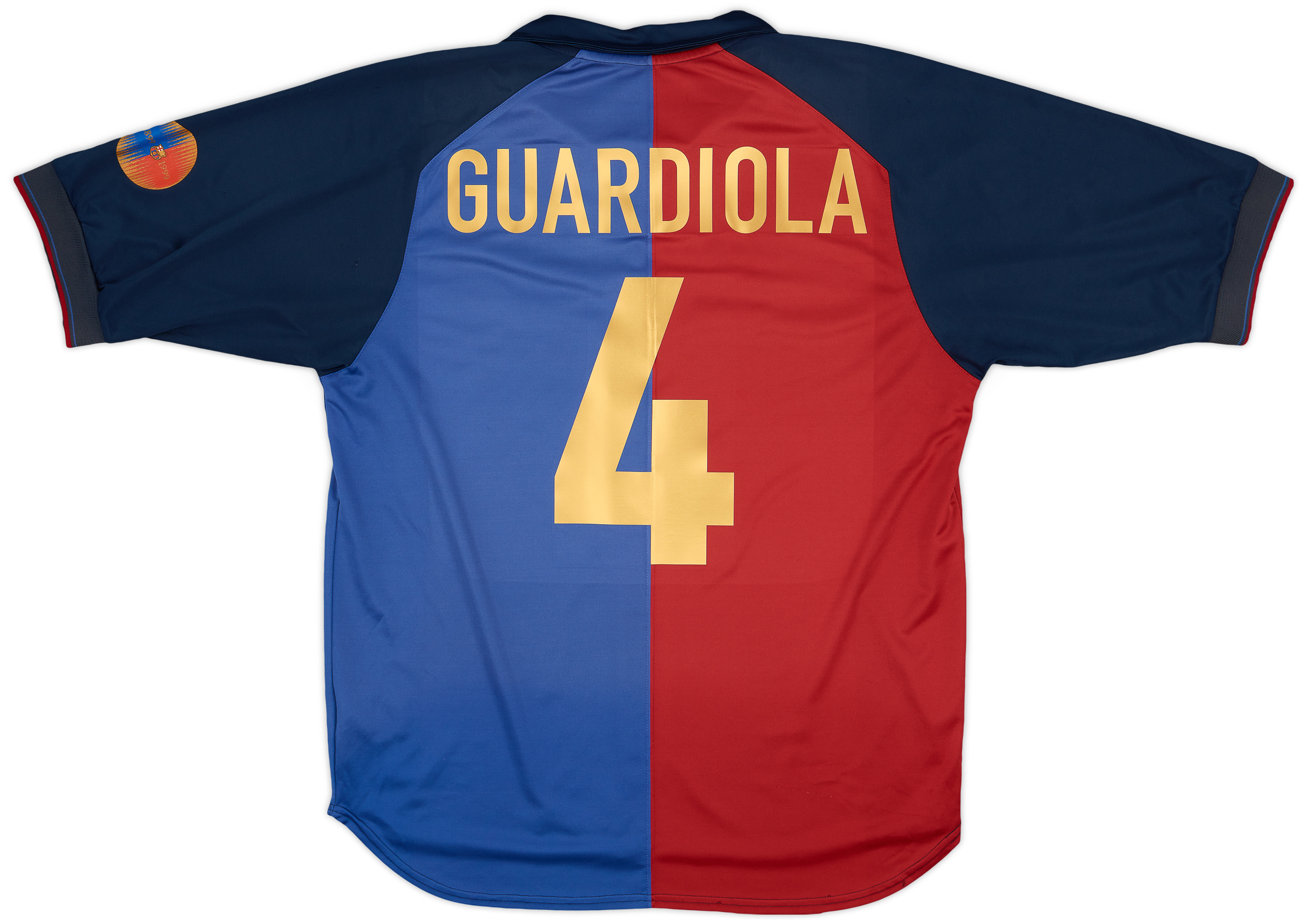 1999-00 Barcelona Centenary Home Shirt Guardiola #4 - 8/10 - (L)