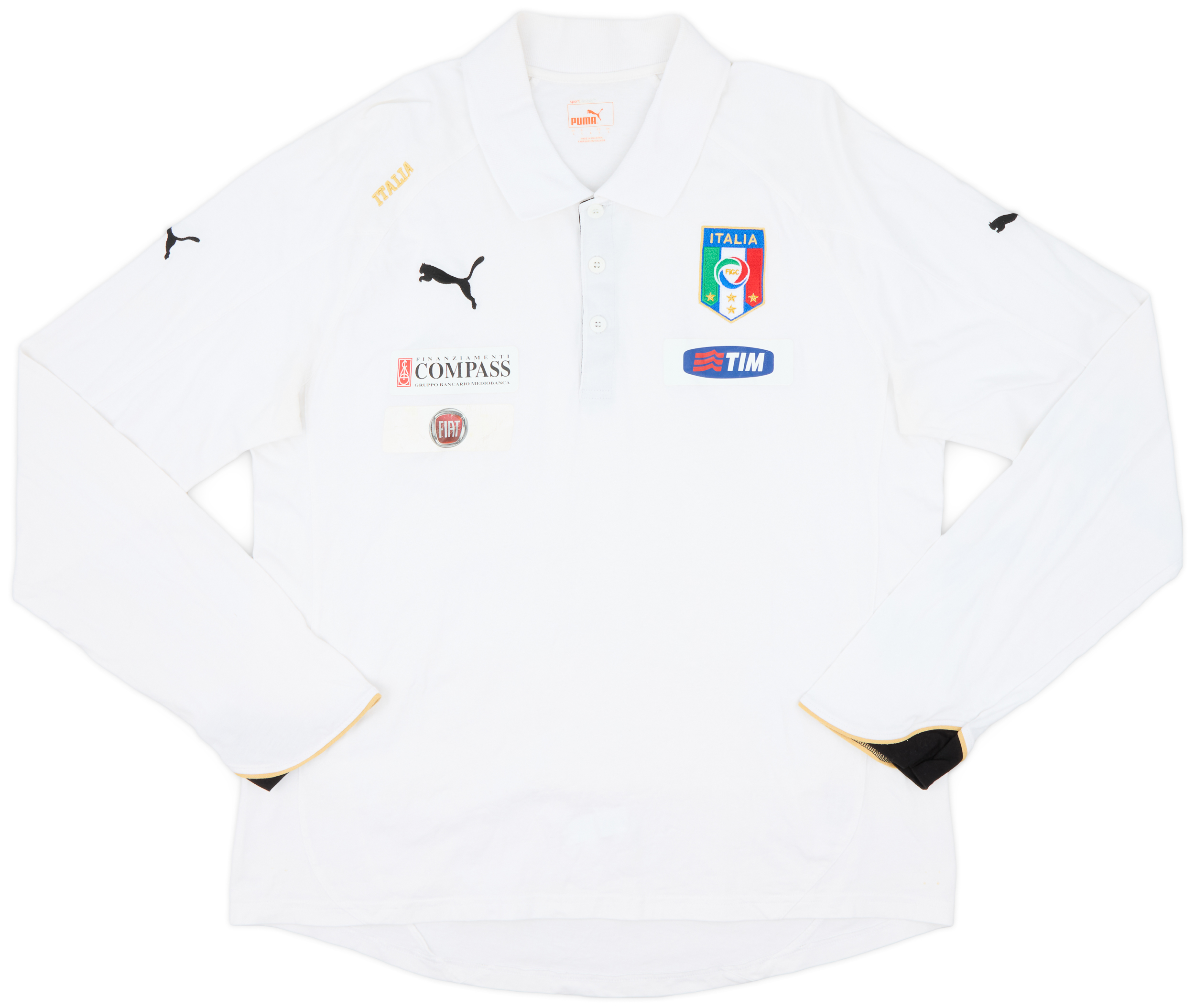 2010-11 Italy Player Issue Puma L/S Polo Shirt - 7/10 - (L)
