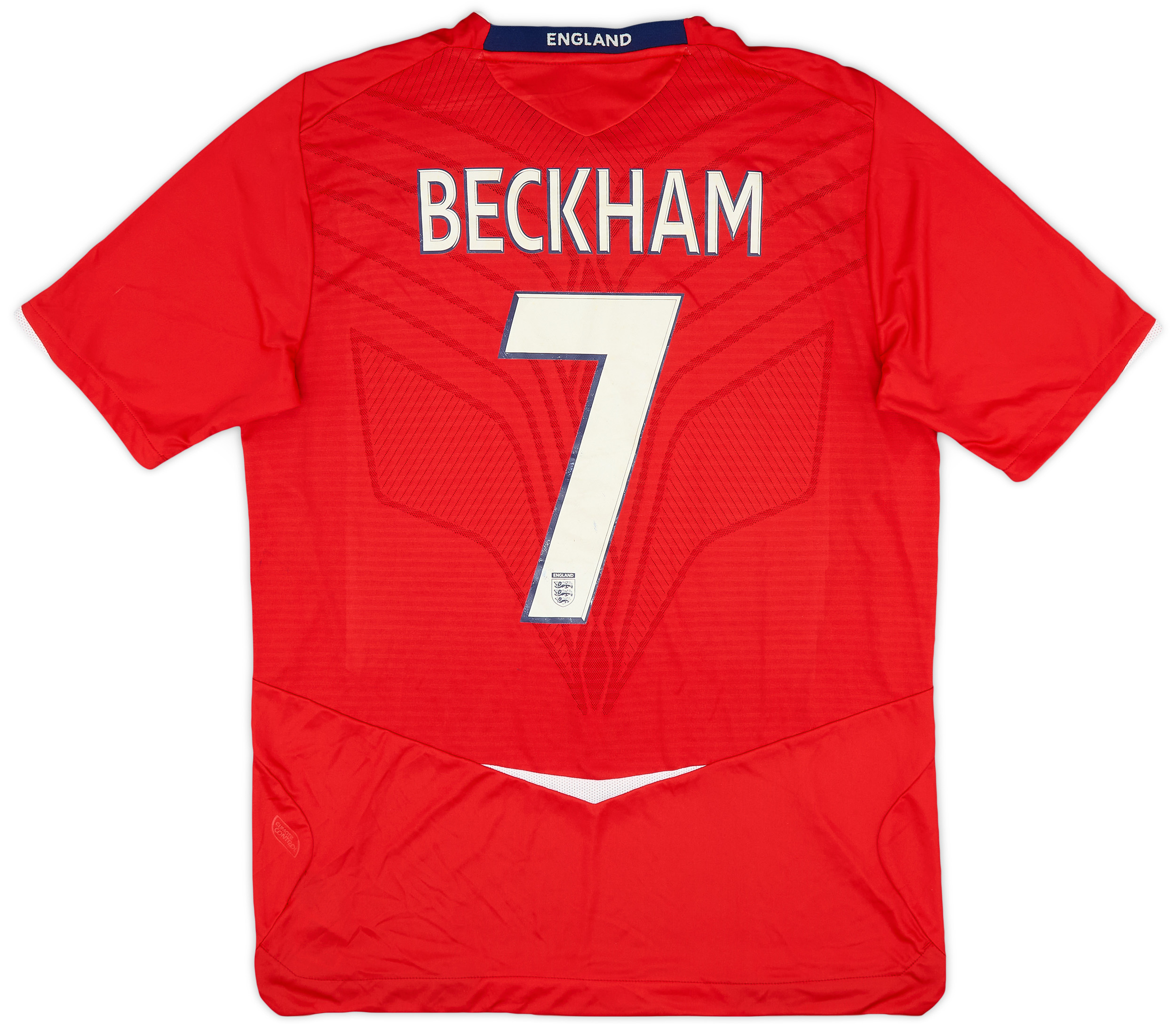 2008-10 England 'France v England 100th Cap' Away Shirt Beckham #7 (L)