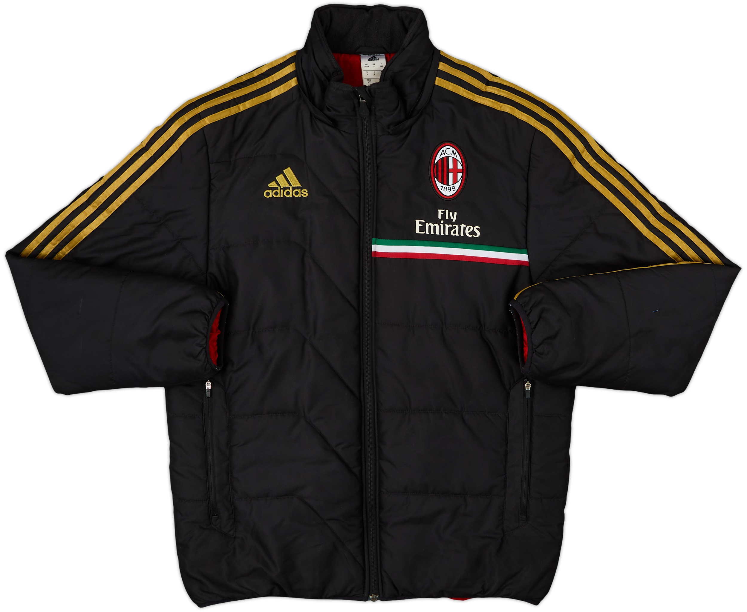 2012-13 AC Milan adidas Padded Bench Coat - 8/10 - (S)