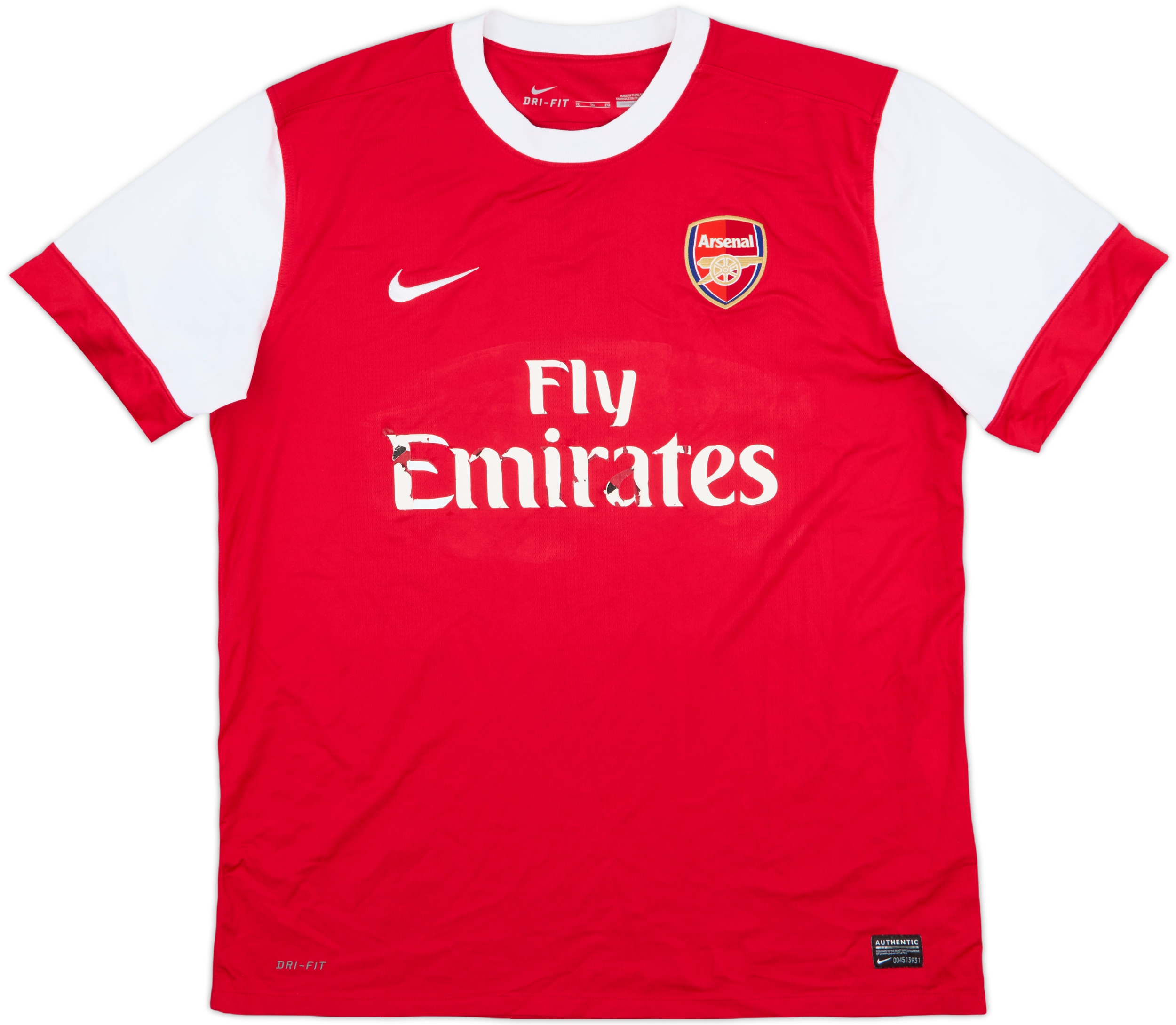 2010-11 Arsenal Home Shirt - 4/10 - (XL)