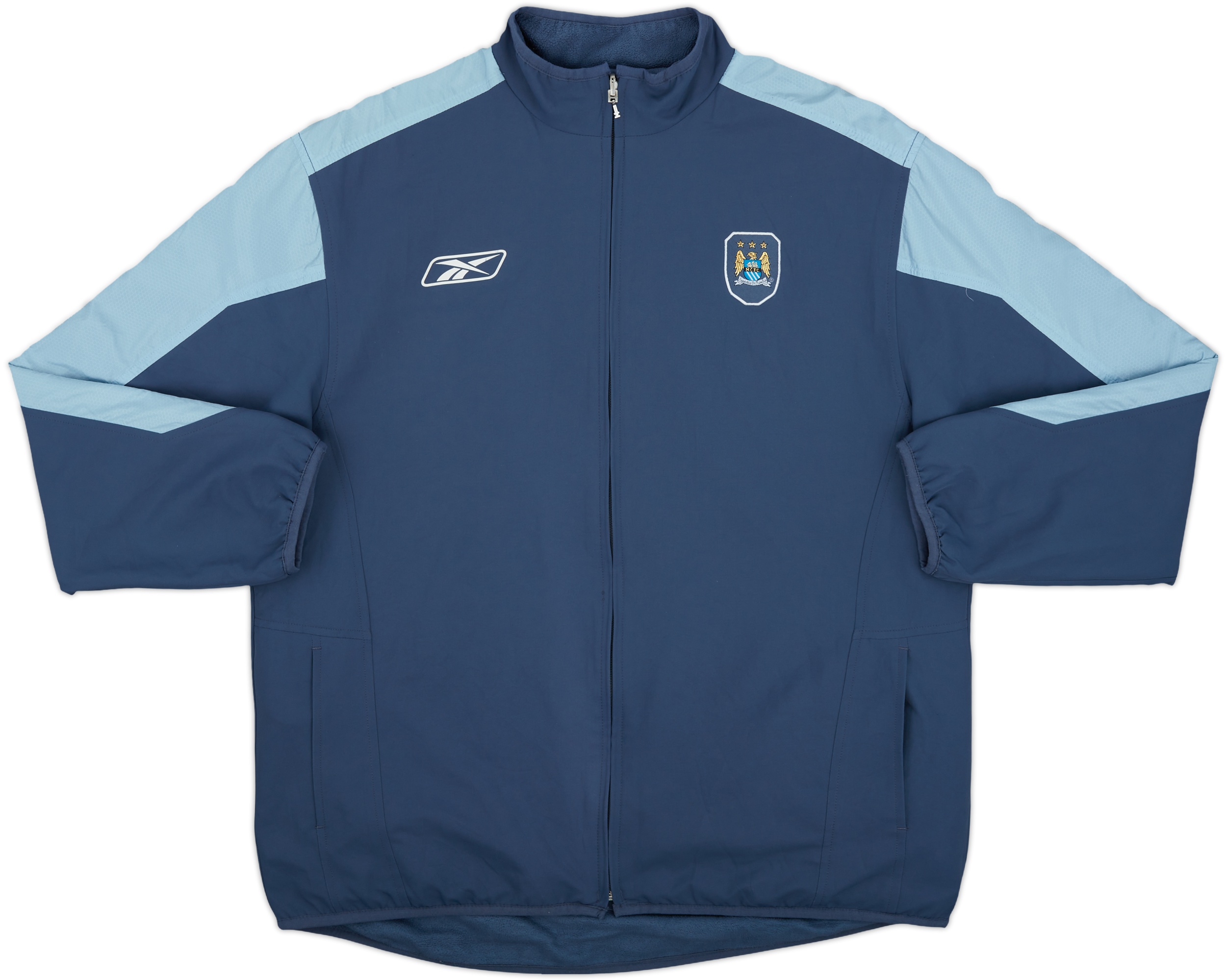 2004-05 Manchester City Reebok Reversible Fleece Jacket - 8/10 - (XL)