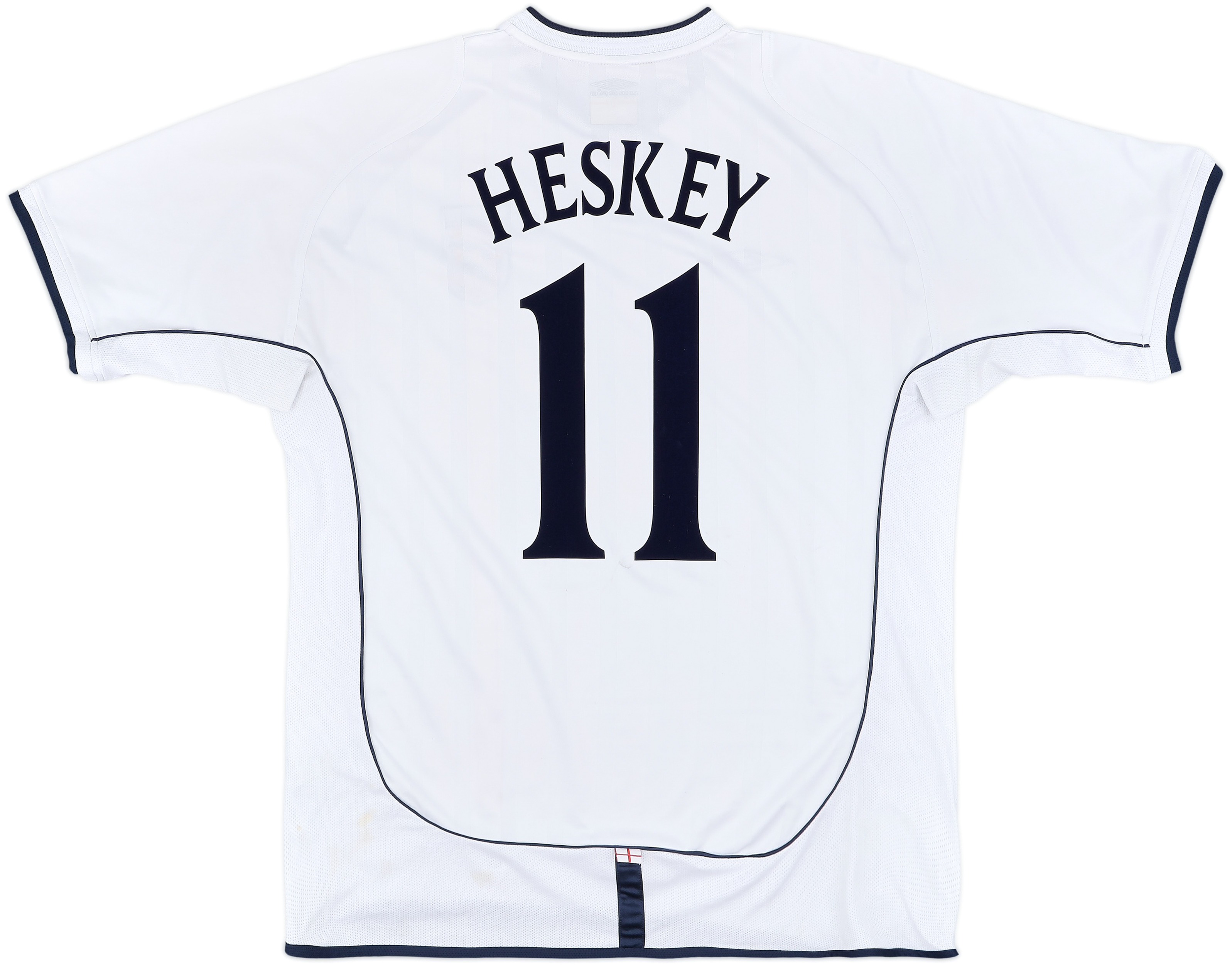 2001-03 England Home Shirt Heskey #11 - 7/10 - (XL)