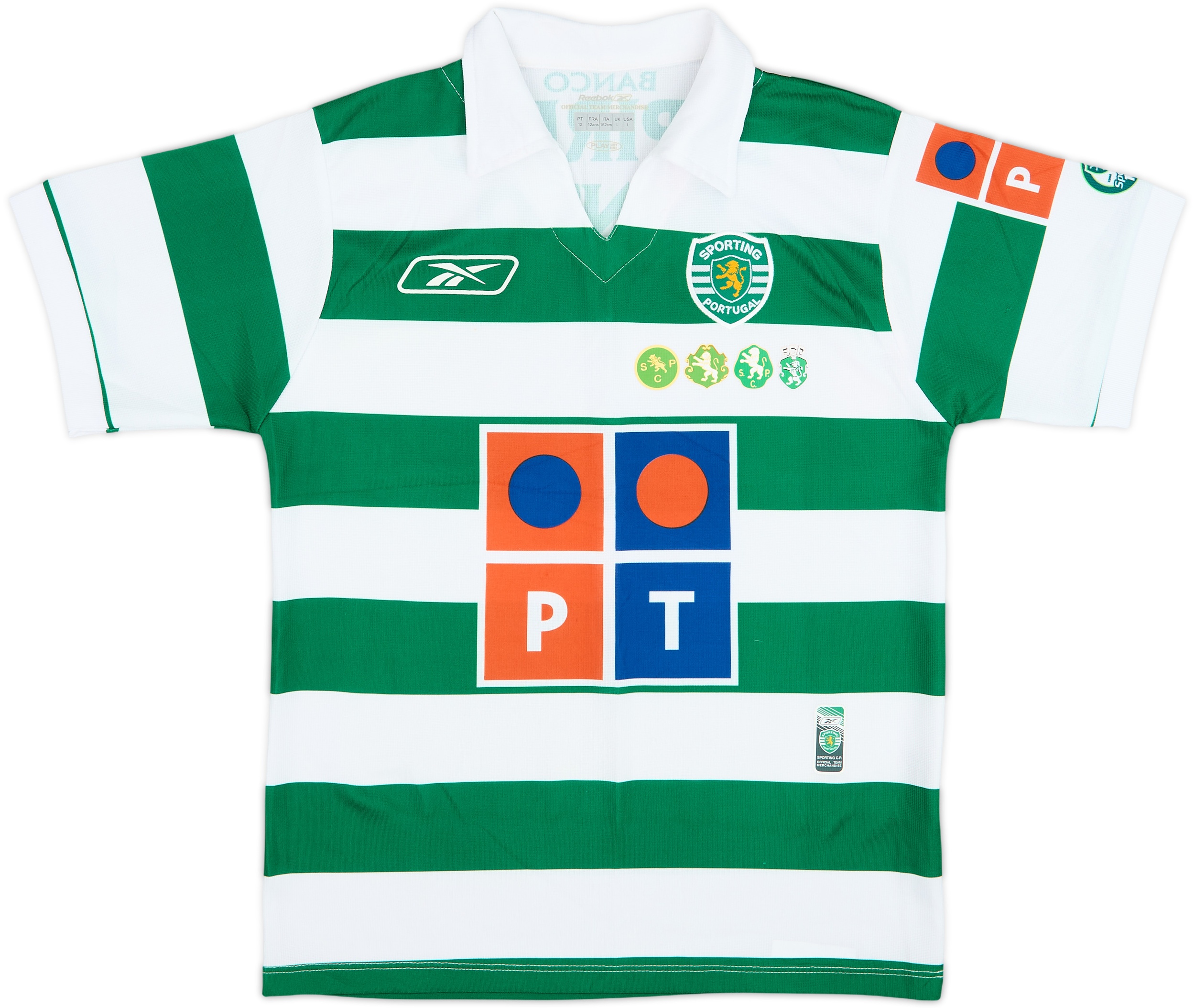 2005-06 Sporting CP Home Shirt - 9/10 - (L.Boys)