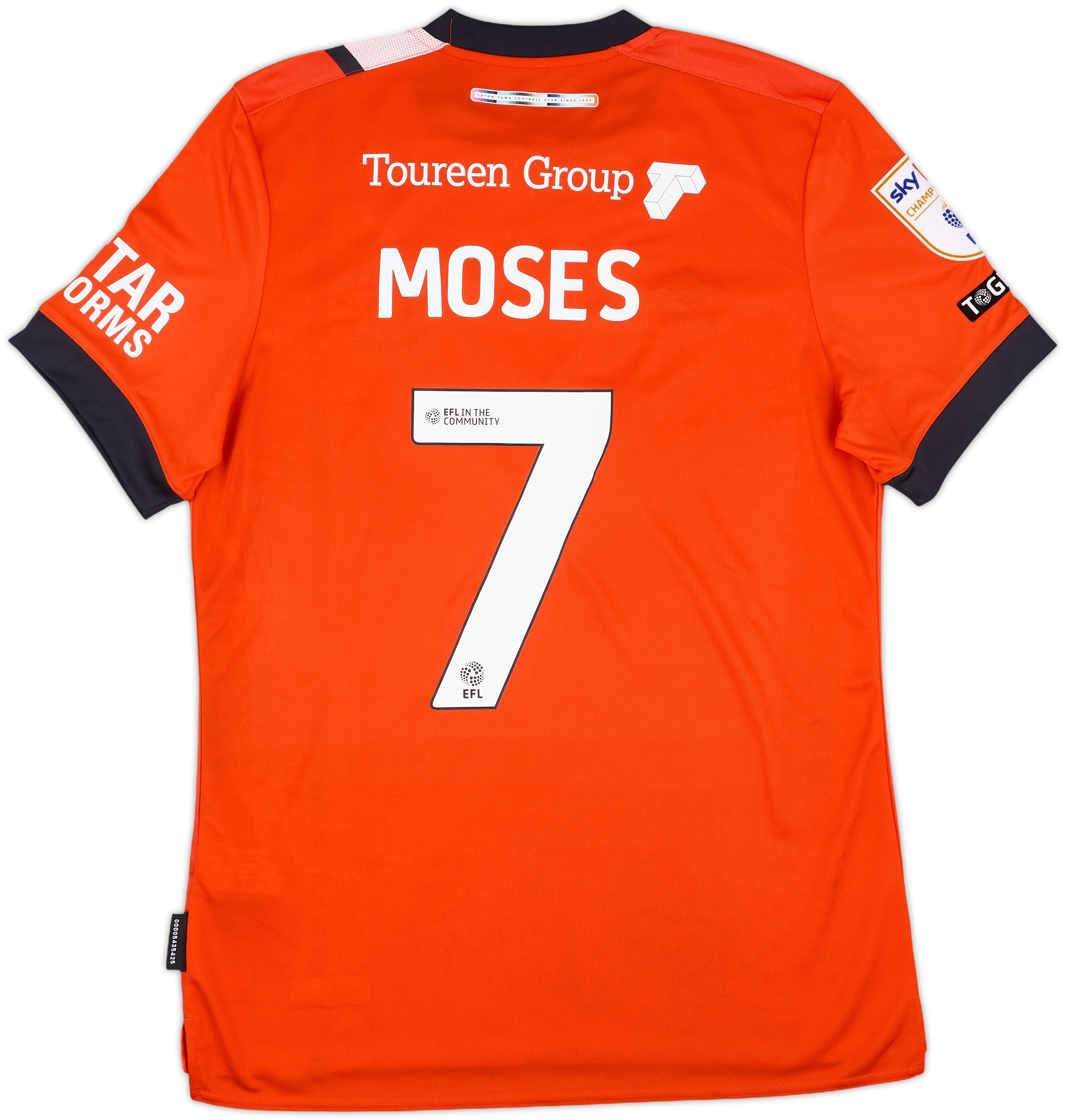 2024-25 Luton Match Issue Home Shirt Moses #7