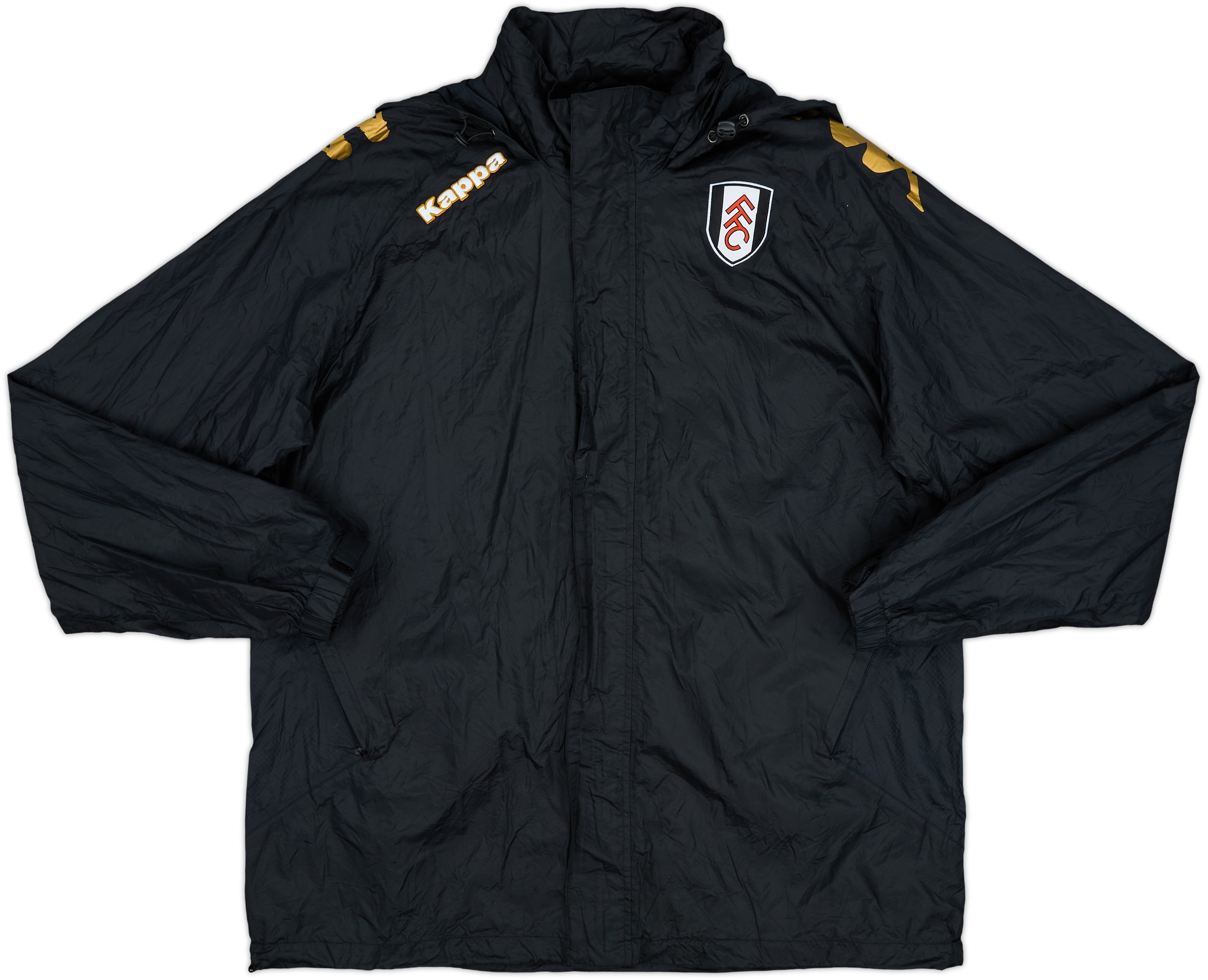2010-11 Fulham Kappa Hooded Rain Jacket - 9/10 - (XL)