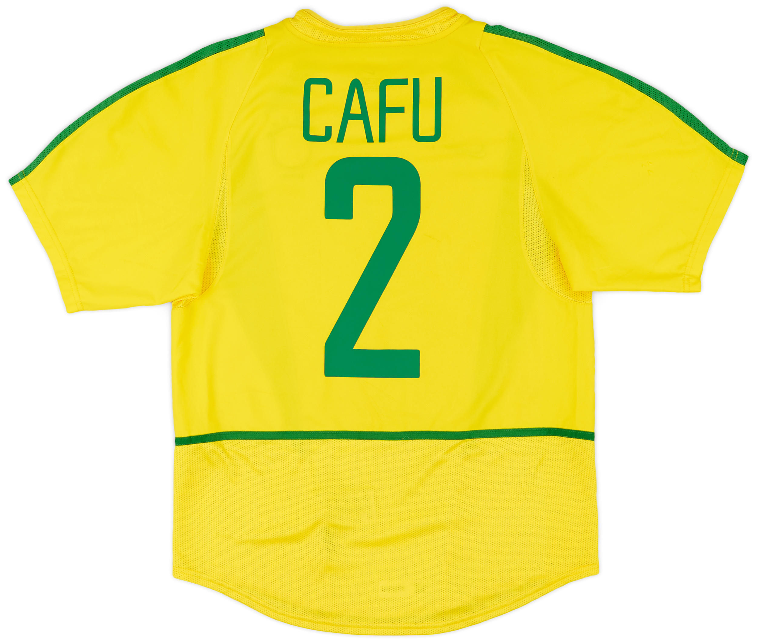 2002-04 Brazil Home Shirt Cafu #2 - 8/10 - (S)