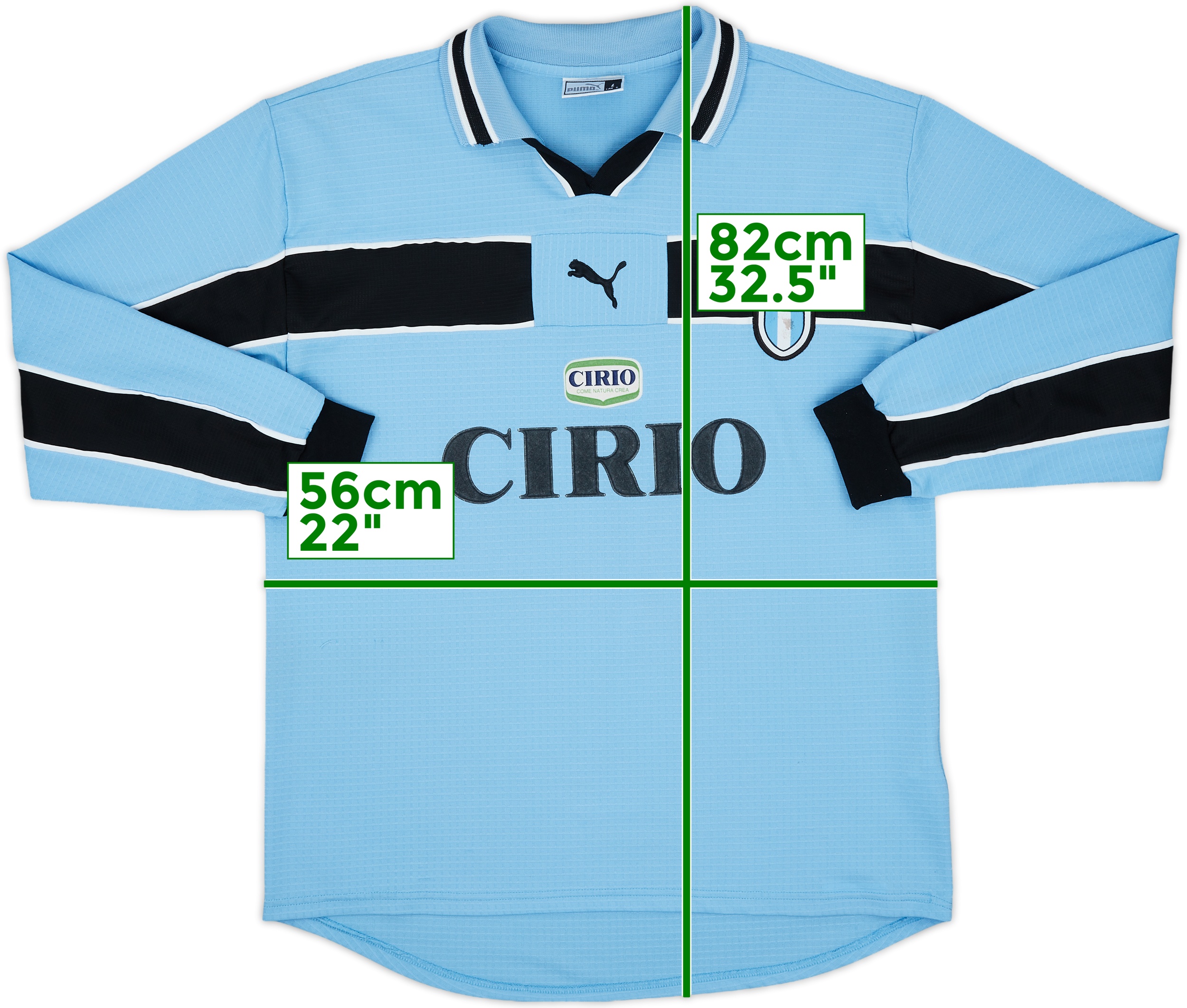 1998-00 Lazio Home L/S Shirt Mancini #10 - 7/10 - (L) 1998-00 Lazio Home L/S Shirt Mancini #10 - 7/10 - (L)