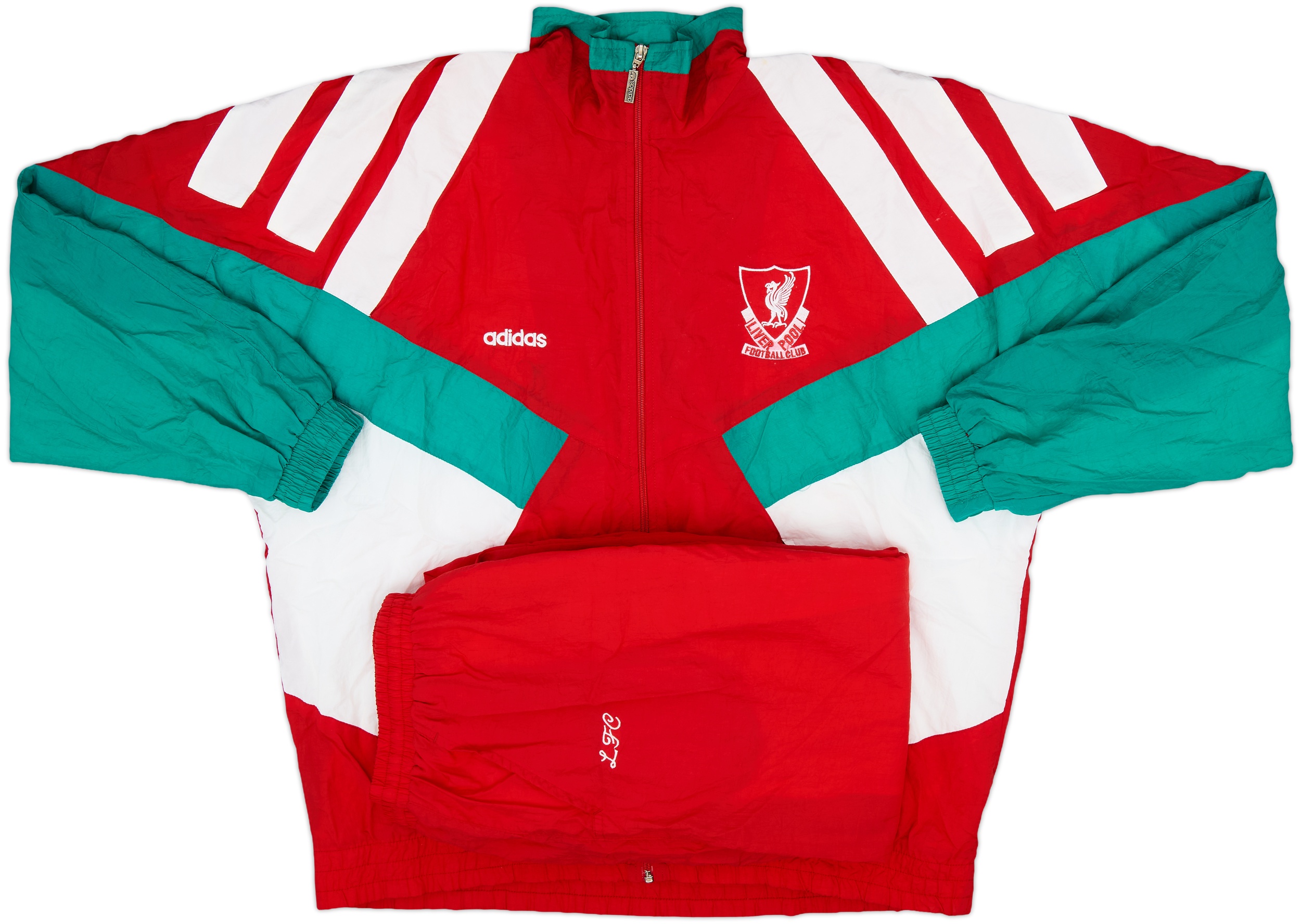 1992-93 Liverpool adidas Centenary Full Tracksuit - 9/10 - (L)