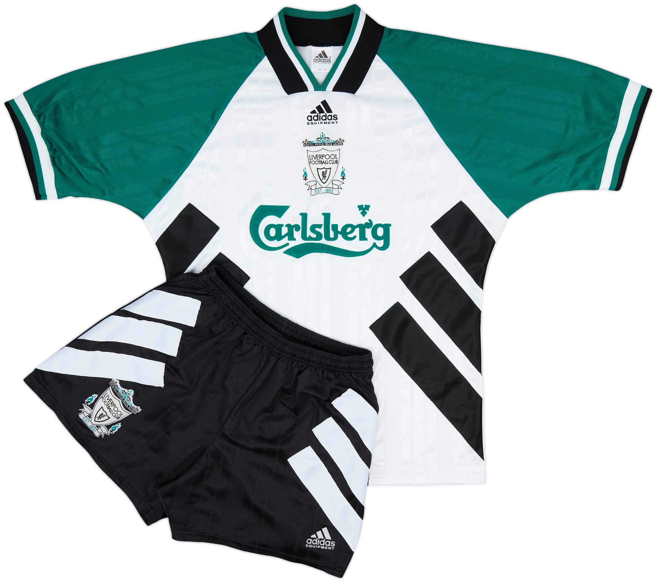 1993-95 Liverpool Away Full Kit - 8/10 - (M)