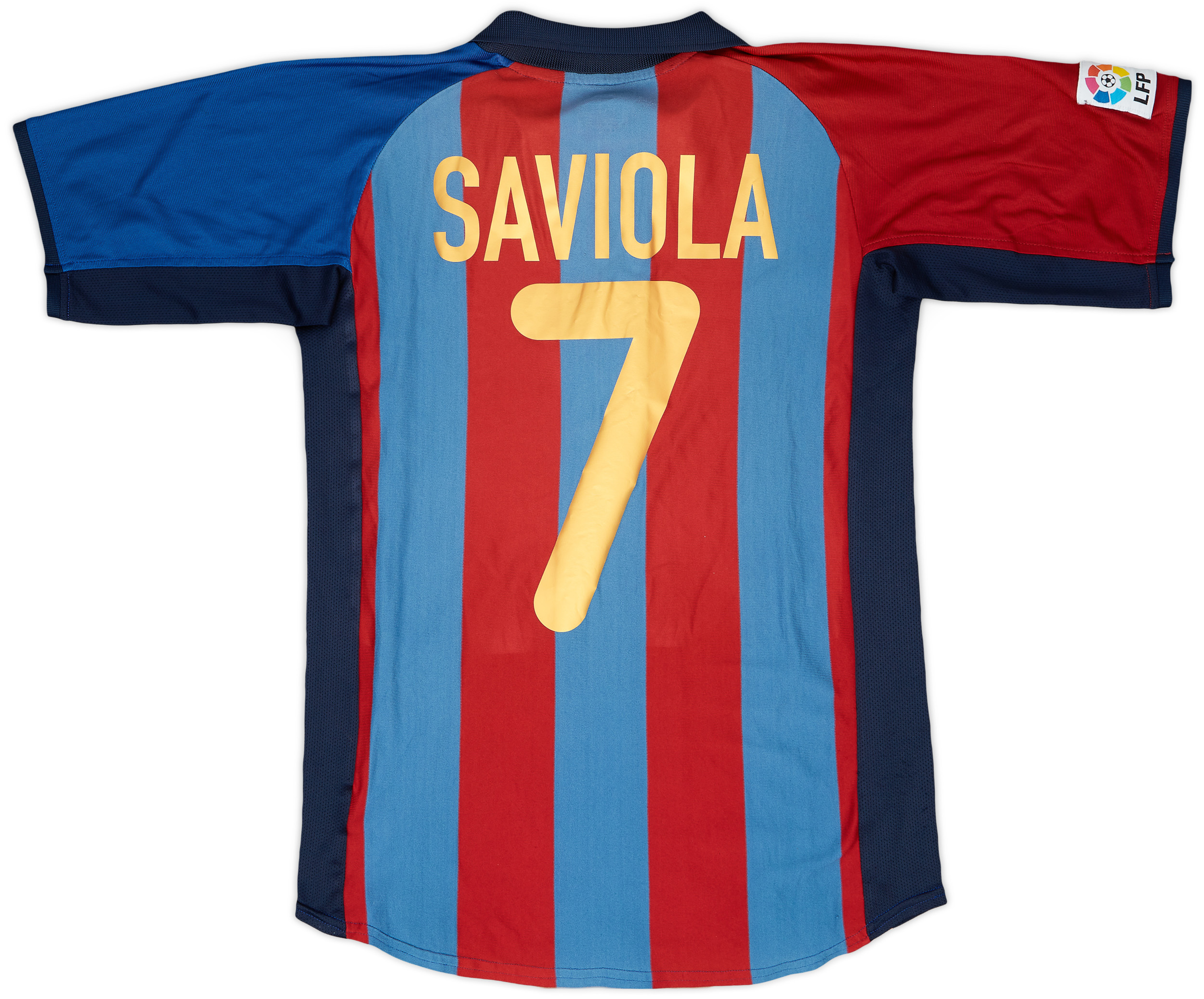 2001-02 Barcelona Home Shirt Saviola #7 - 6/10 - (XL.Boys)