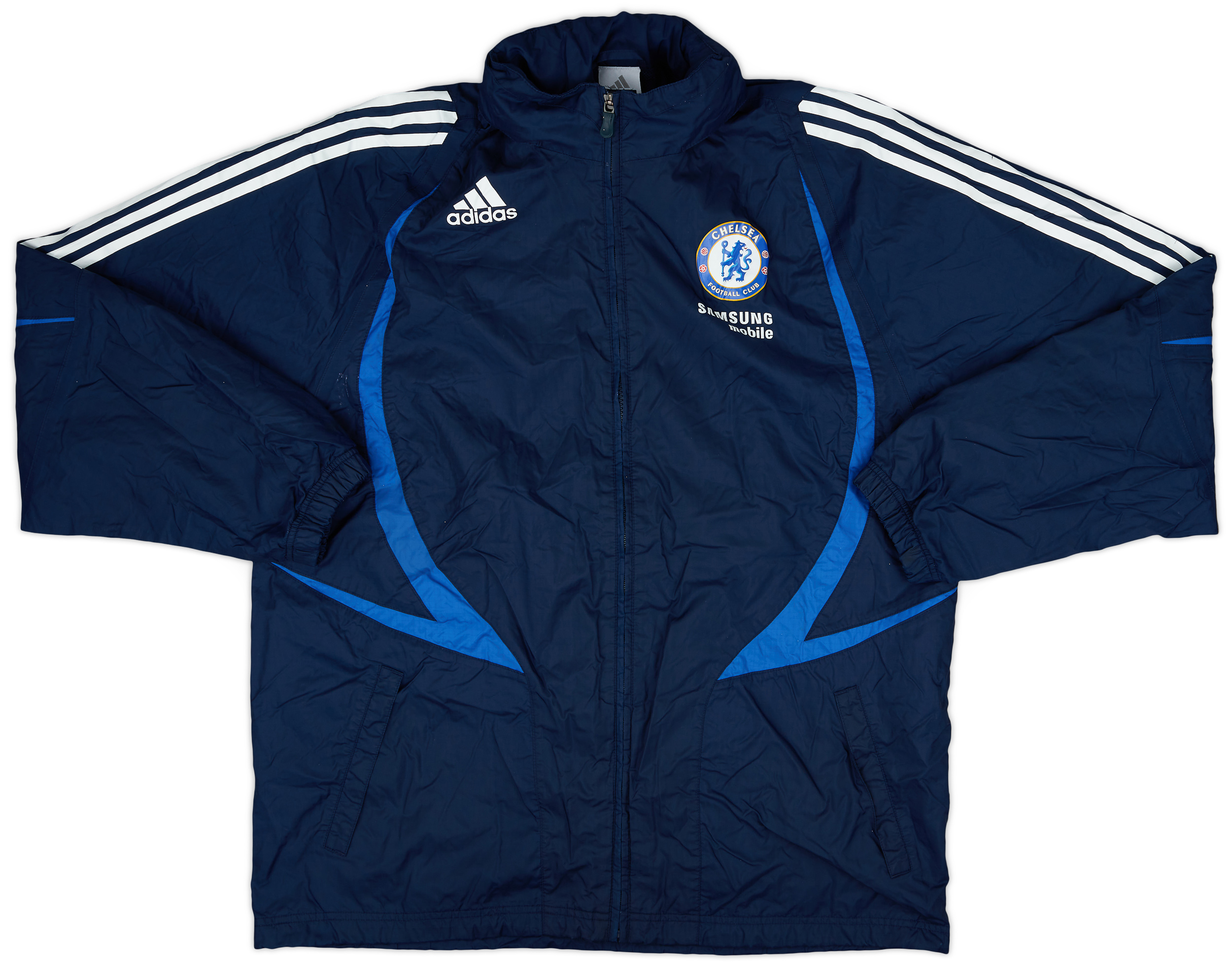 2007-08 Chelsea adidas Hooded Rain Jacket - 8/10 - (L)