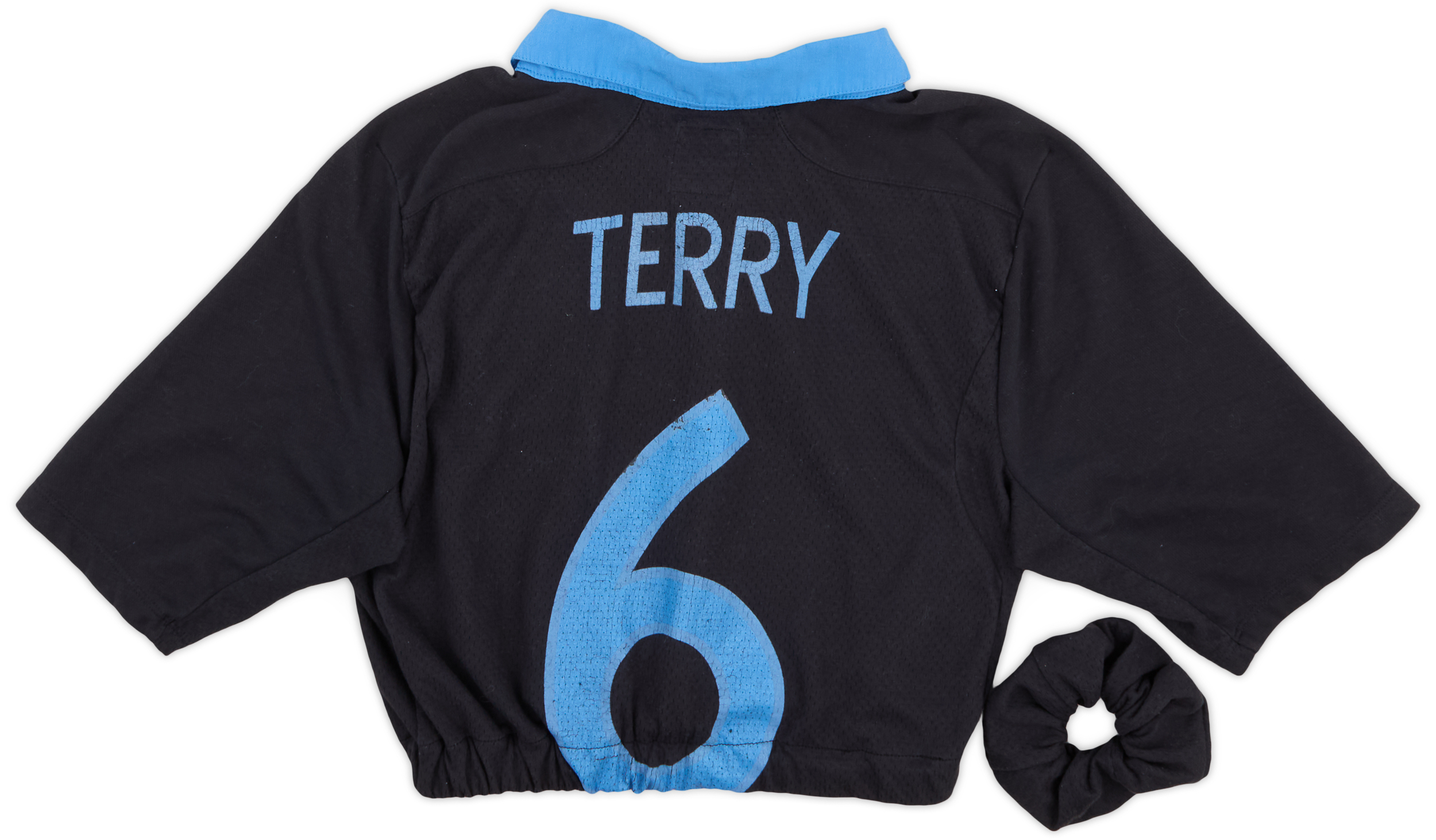 Reworked England Crop Top and Scrunchie Set