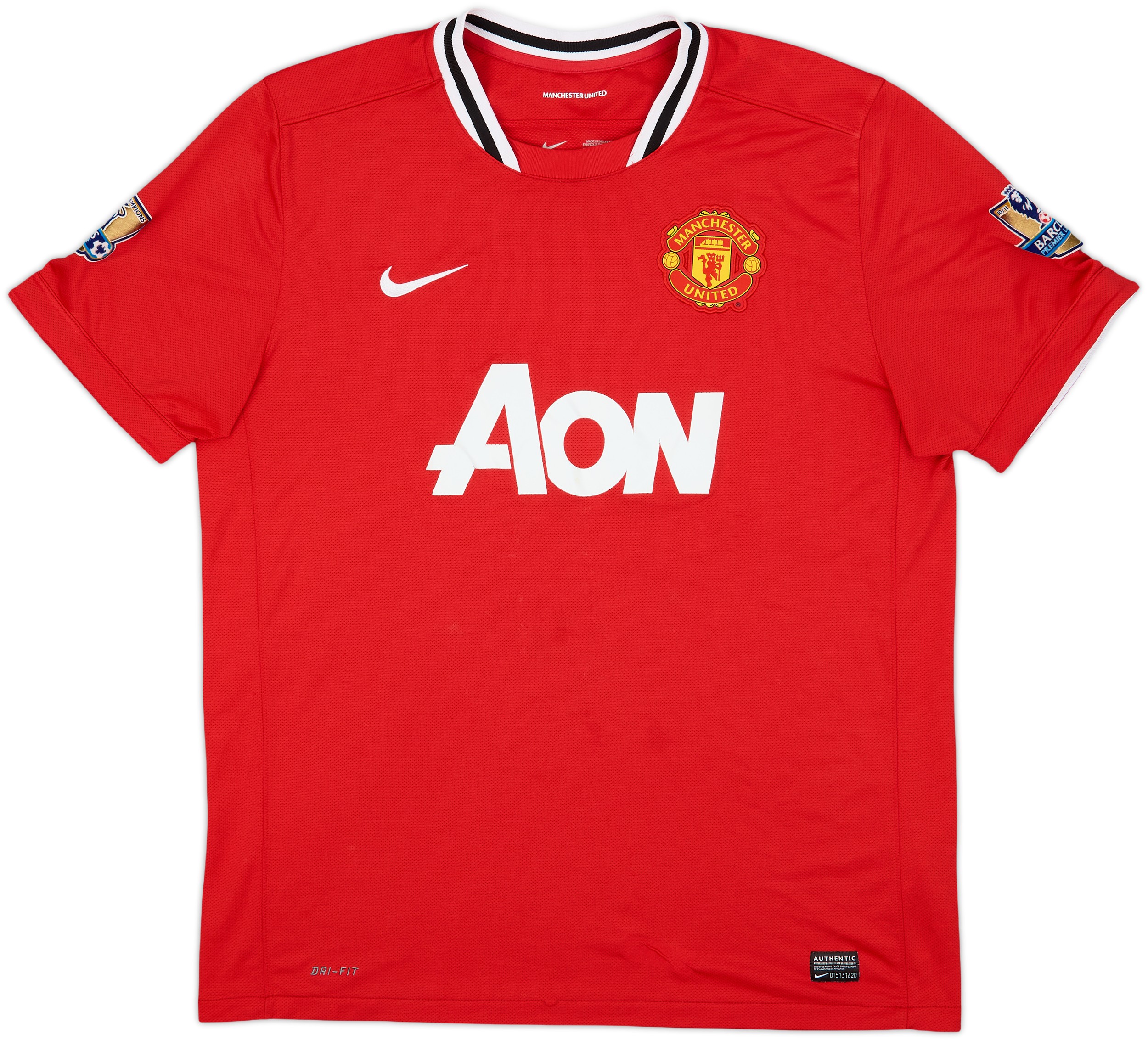 2011-12 Manchester United Home Shirt Champions #19 - 8/10 - (XL)